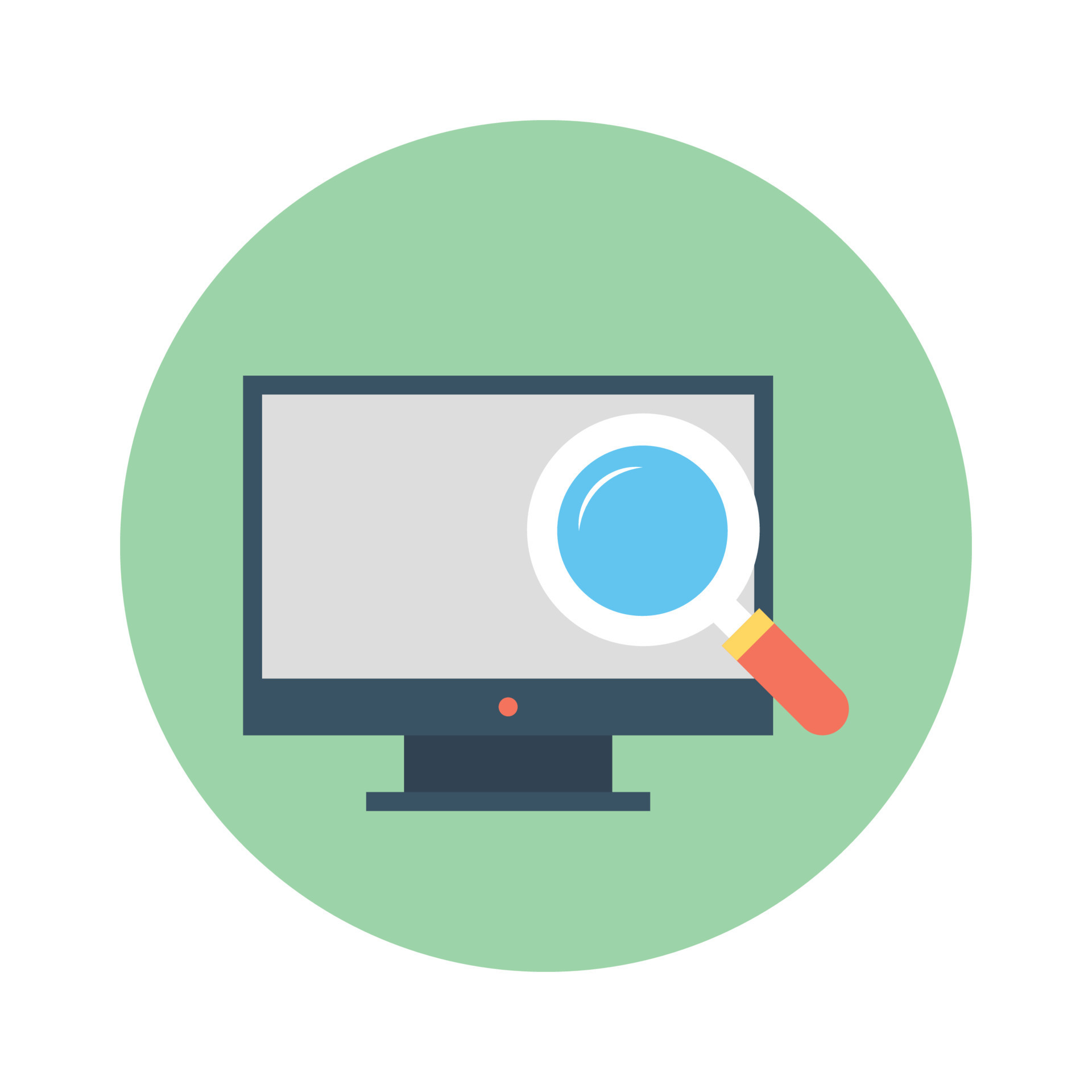 Computer Search vector Flat Icon style illustration. EPS 10 23528816 ...