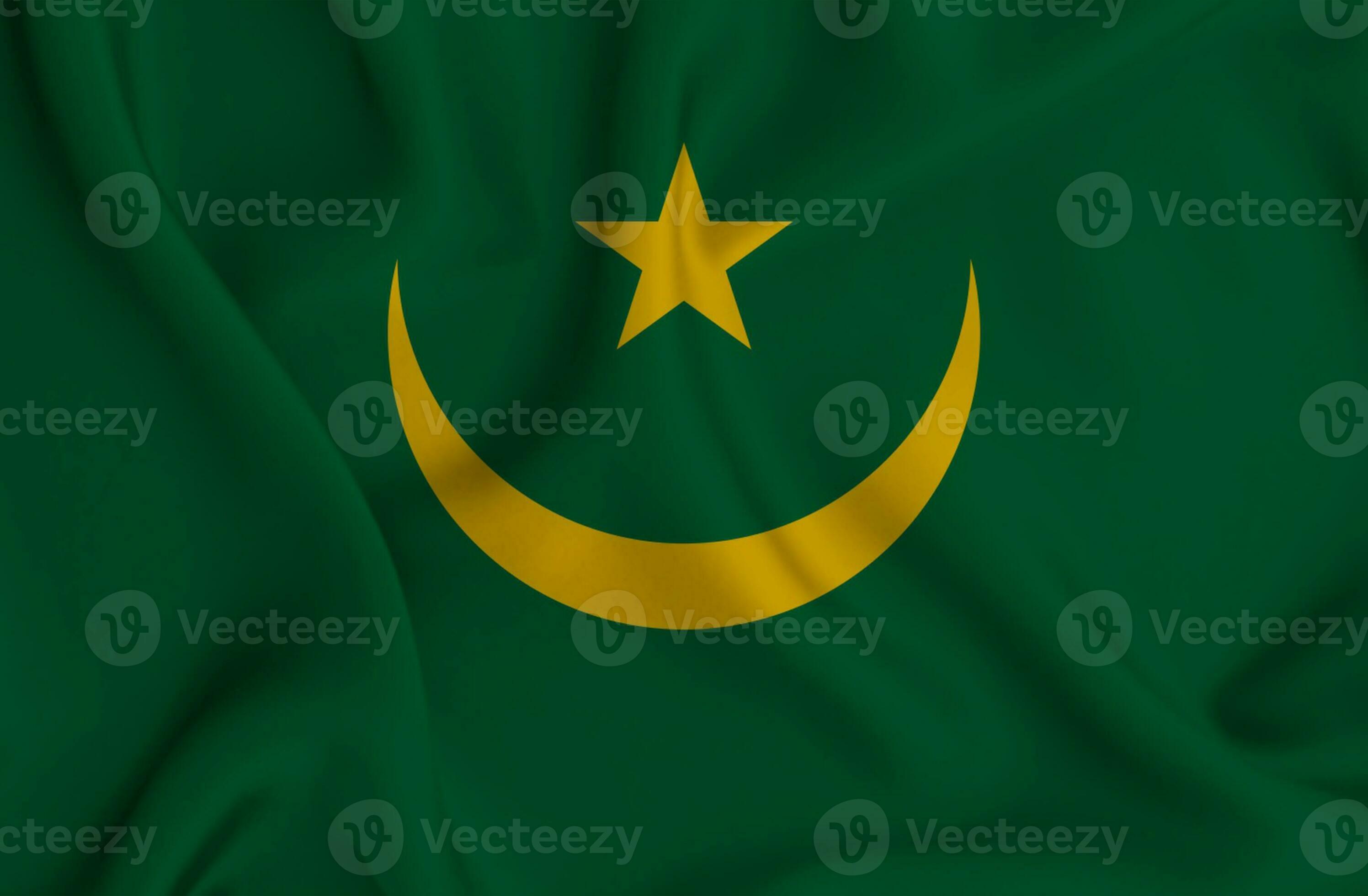 Realistic Waving Flag Of Mauritania 3d Illustration 23528911 Stock