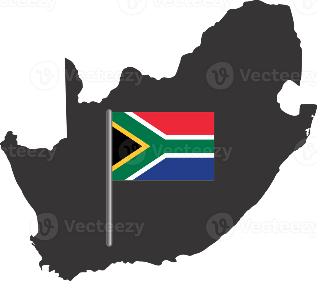 South Africa Flag Pin Map Location 23529873 Png