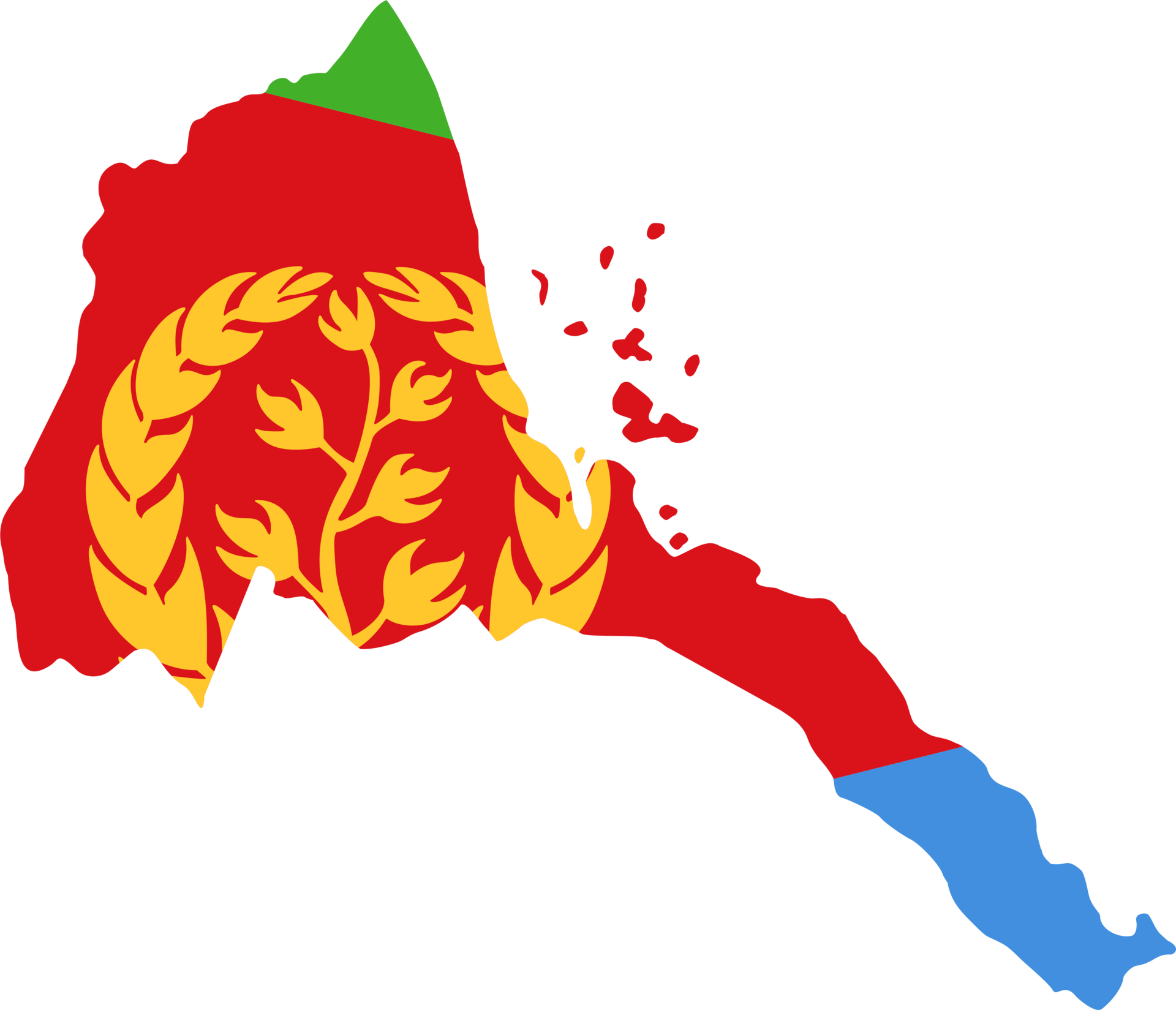 Eritrea flag pin map location 23529877 PNG