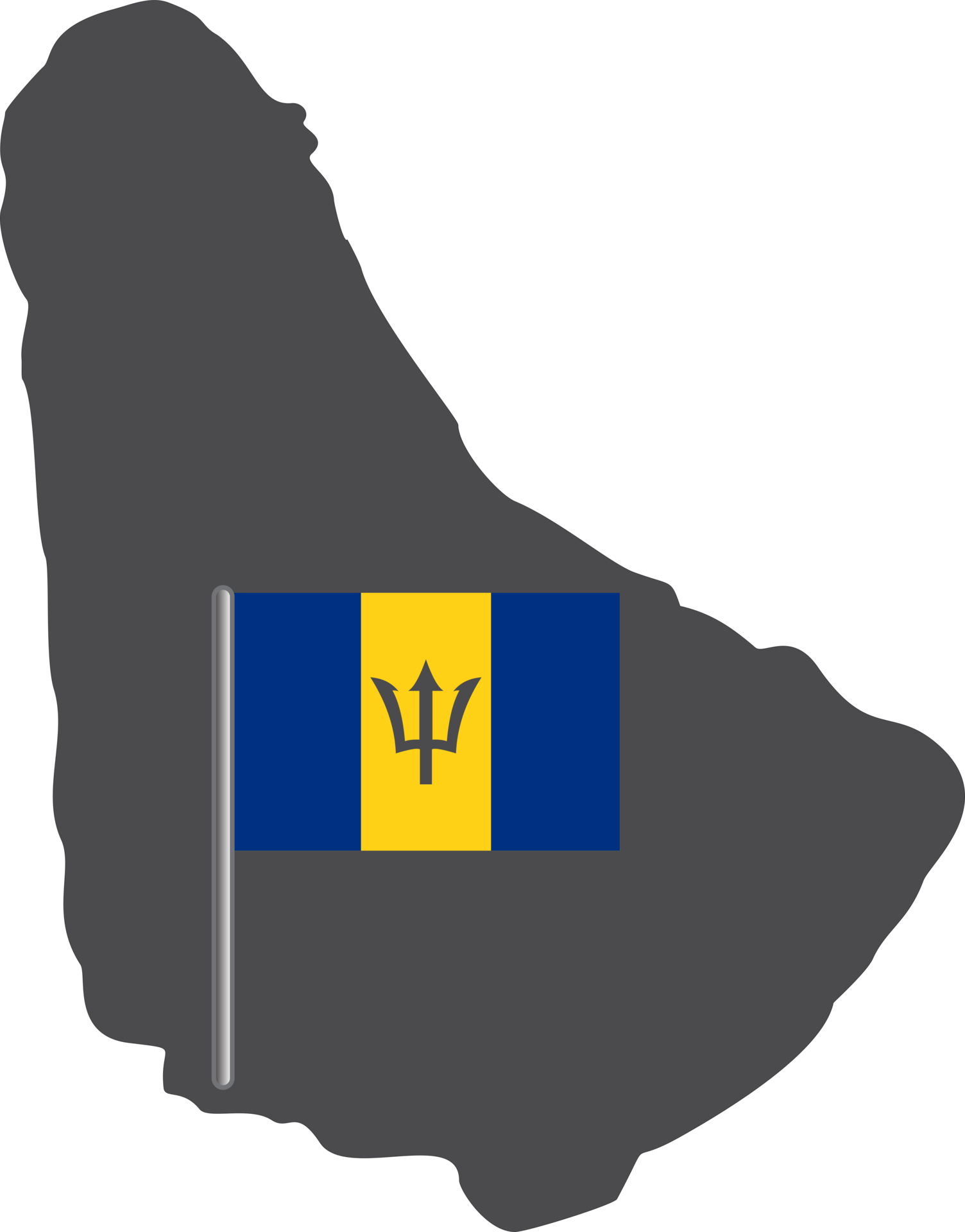 Barbados Flag Pin Map Location 23529909 Png 9897