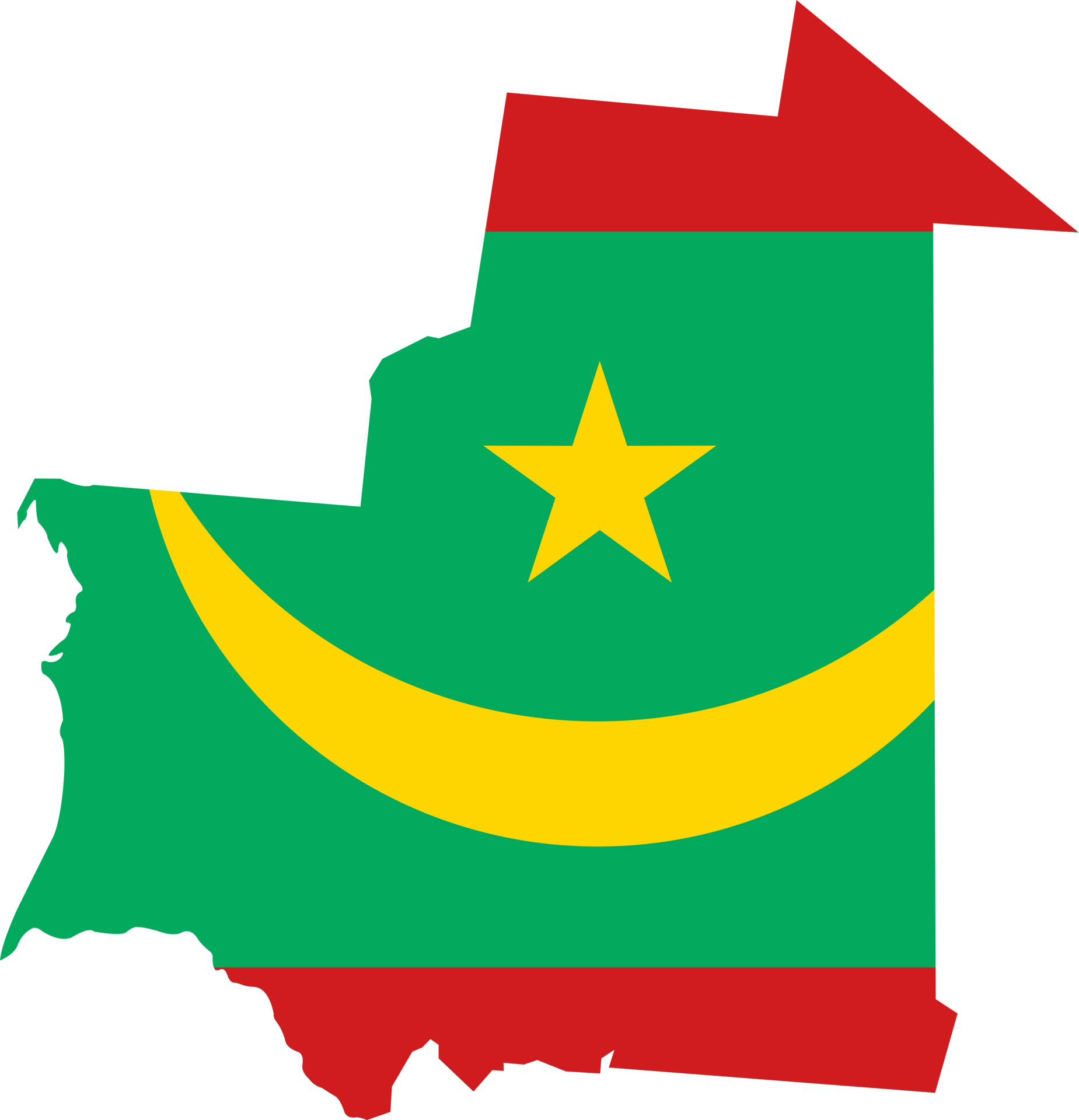Mauritania Flag Pin Map Location 23529924 Png