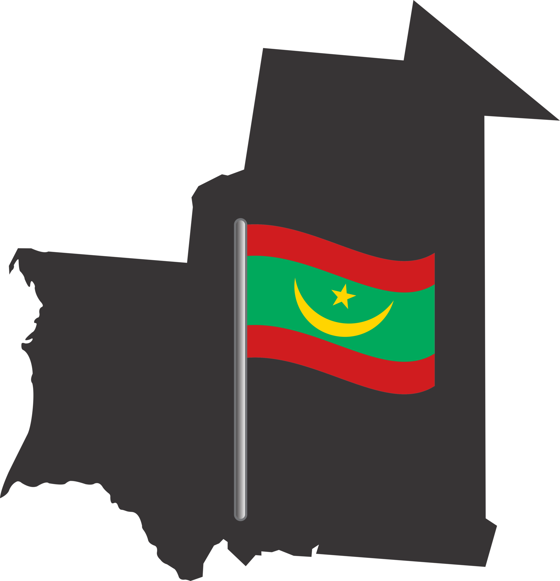 Mauritania Flag Pin Map Location 23529929 Png