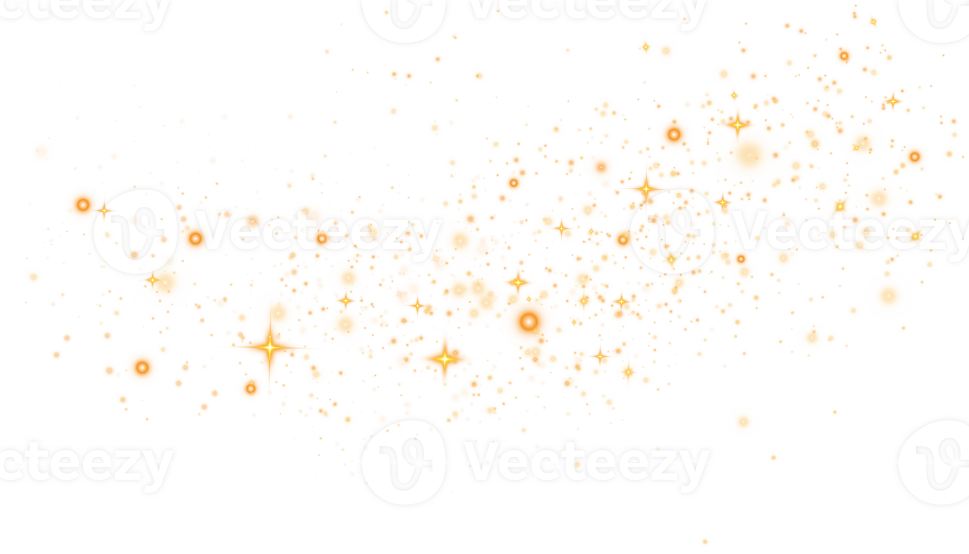 Abstract golden glitter wave illustration. Golden star dust sparkle particles isolated on ...