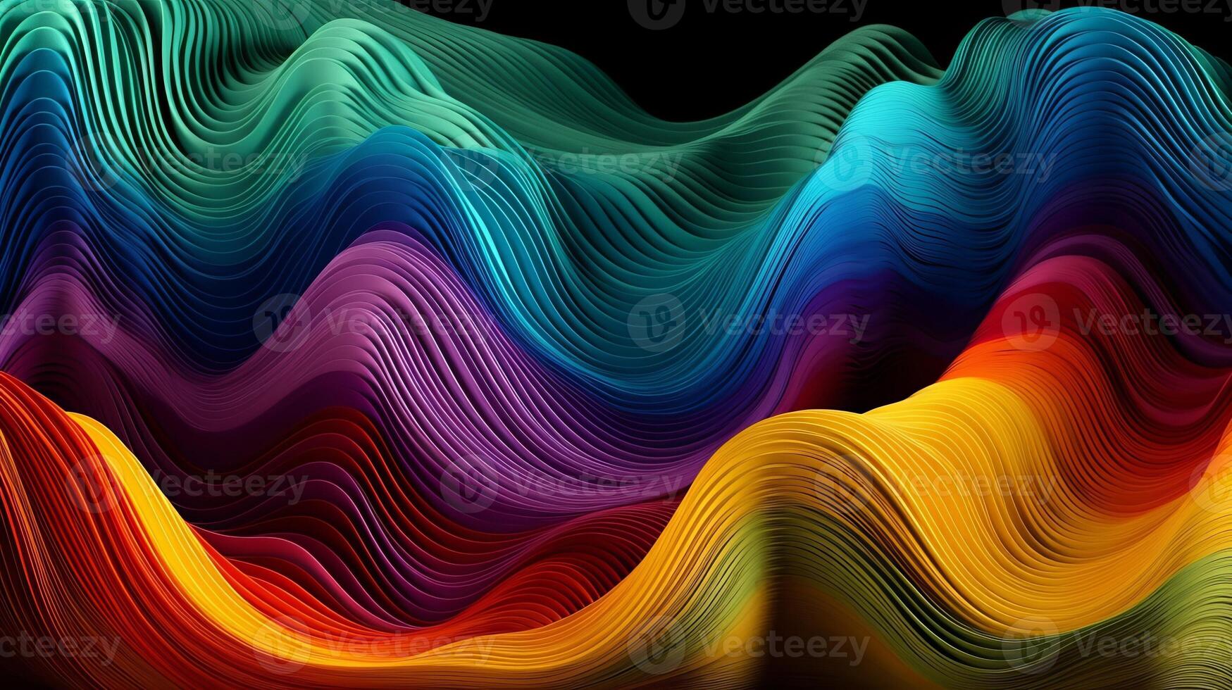 Shinning Multicolored Wave Foundation. Creative resource, 23535360 ...