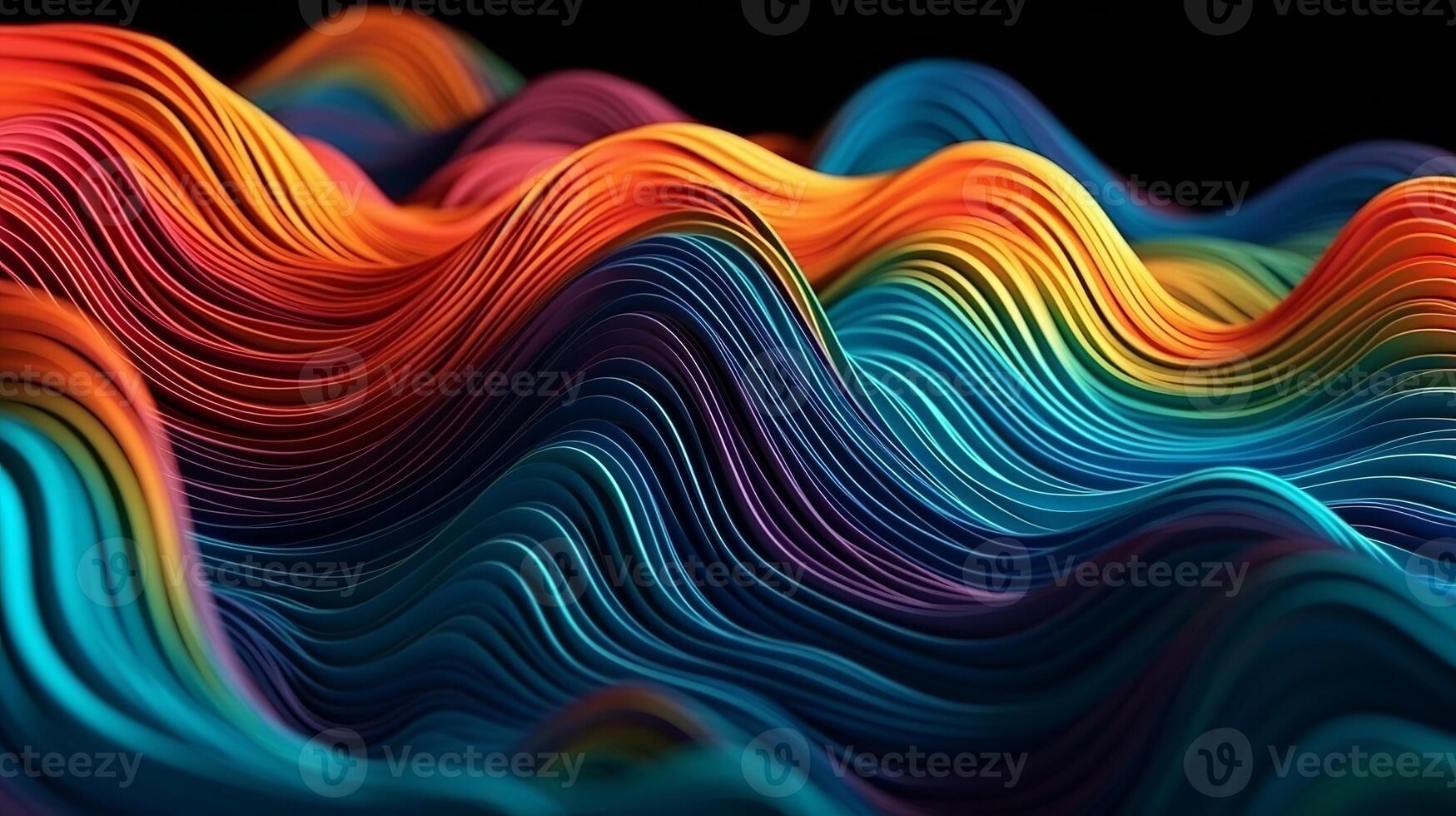 Shinning Multicolored Wave Foundation. Creative resource, 23537573 ...