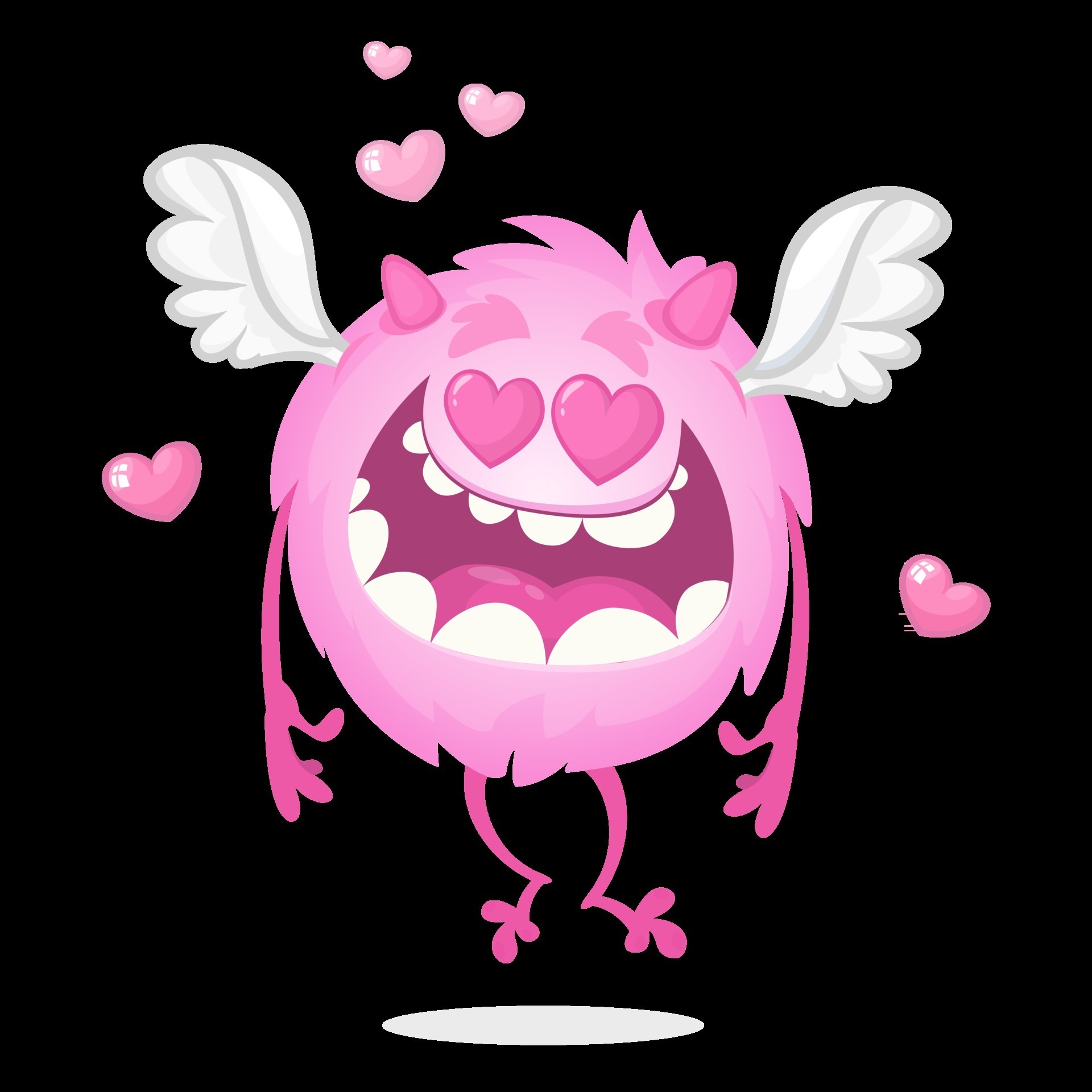 dibujos animados gracioso monstruo en amor. S t san valentin día ...