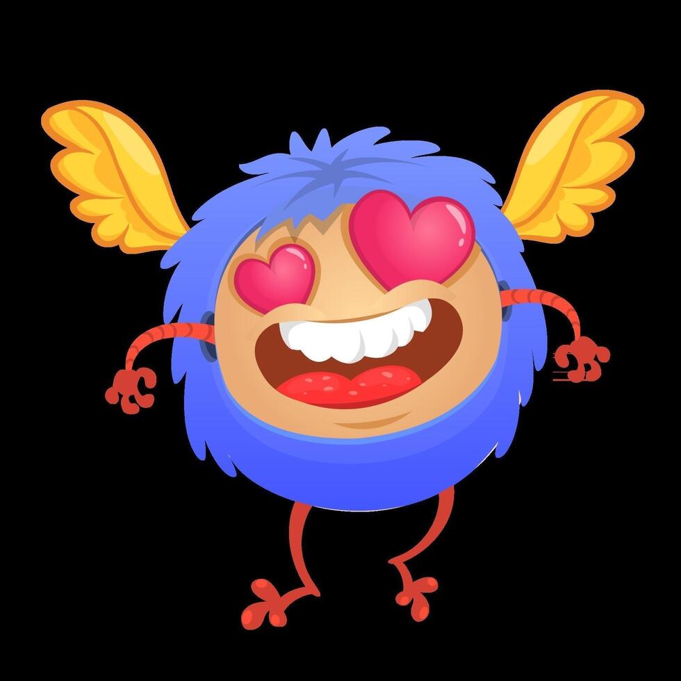 dibujos animados gracioso monstruo en amor. S t san valentin día ...