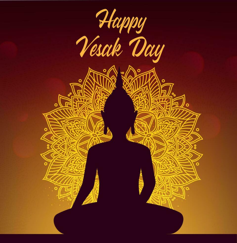 Vesak holiday festival, Buddha birthday holiday 23541873 Vector Art at ...