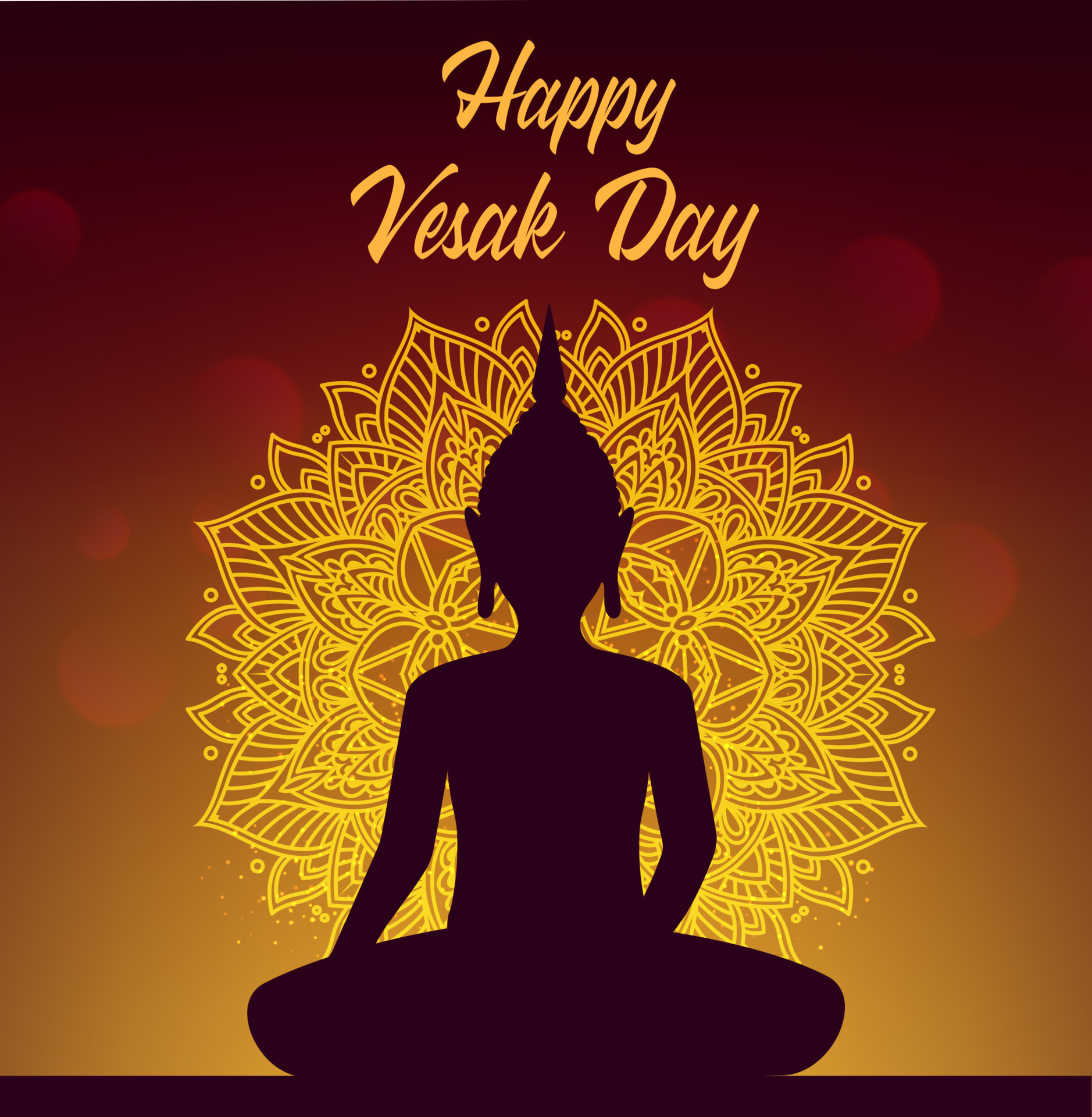 Vesak holiday festival, Buddha birthday holiday 23541873 Vector Art at ...