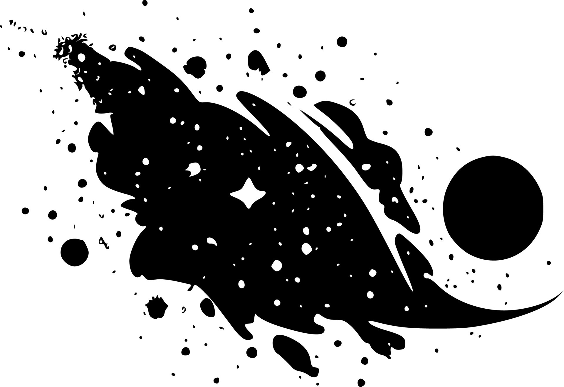 Galaxy, Black and White Vector illustration 23541905 Vector Art at Vecteezy