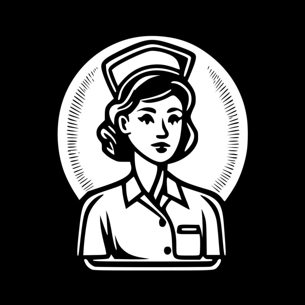 Nurse - Minimalist and Flat Logo - Vector illustration 23542081 Vector Art at Vecteezy