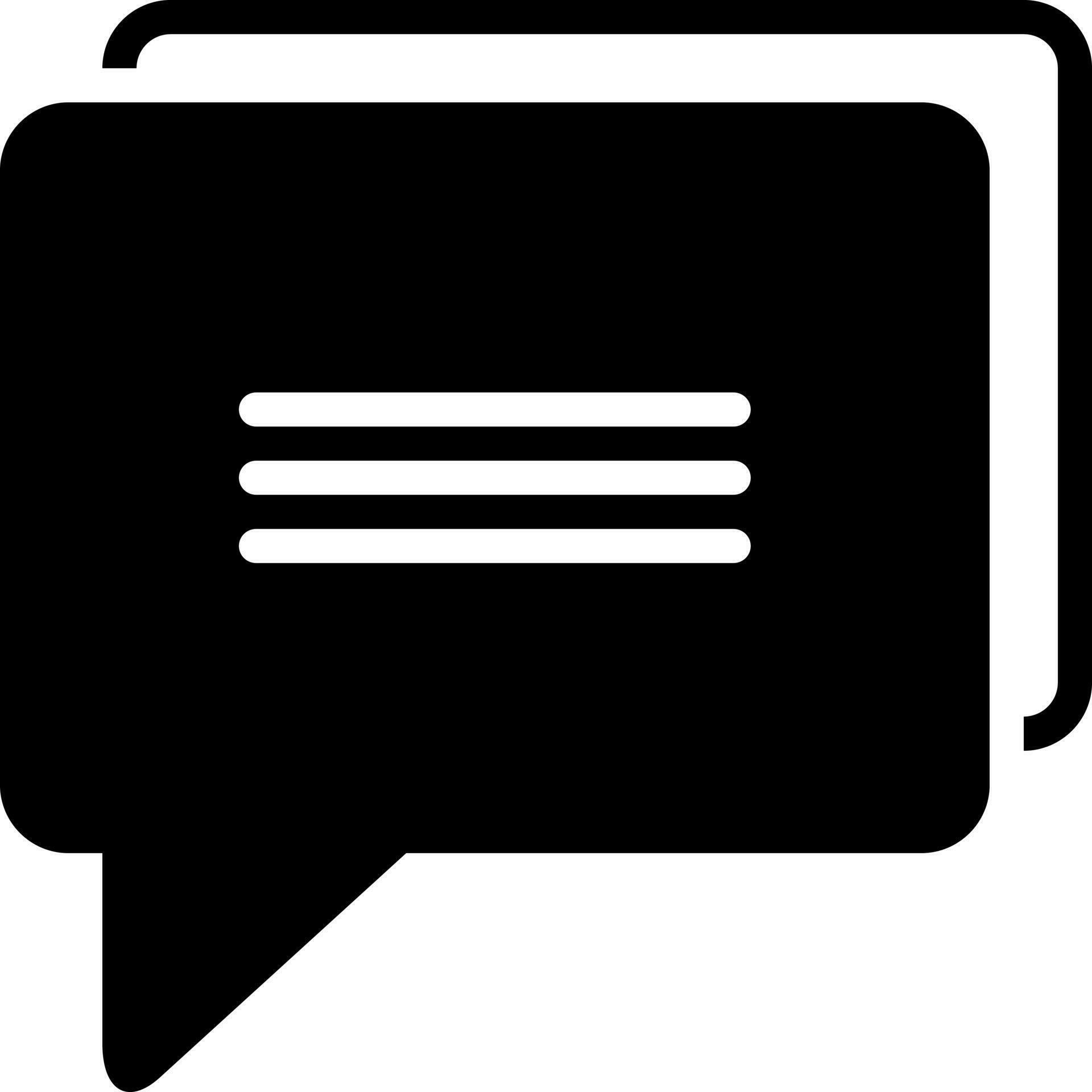 solid icon for message 23545136 Vector Art at Vecteezy