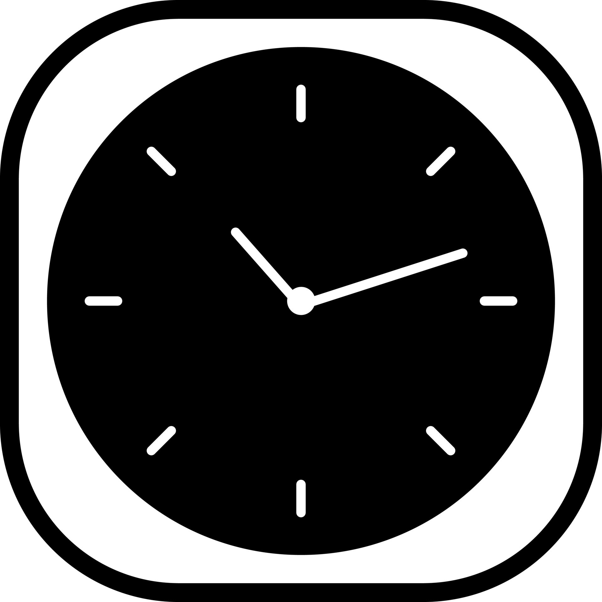 solid icon for clock 23545138 Vector Art at Vecteezy