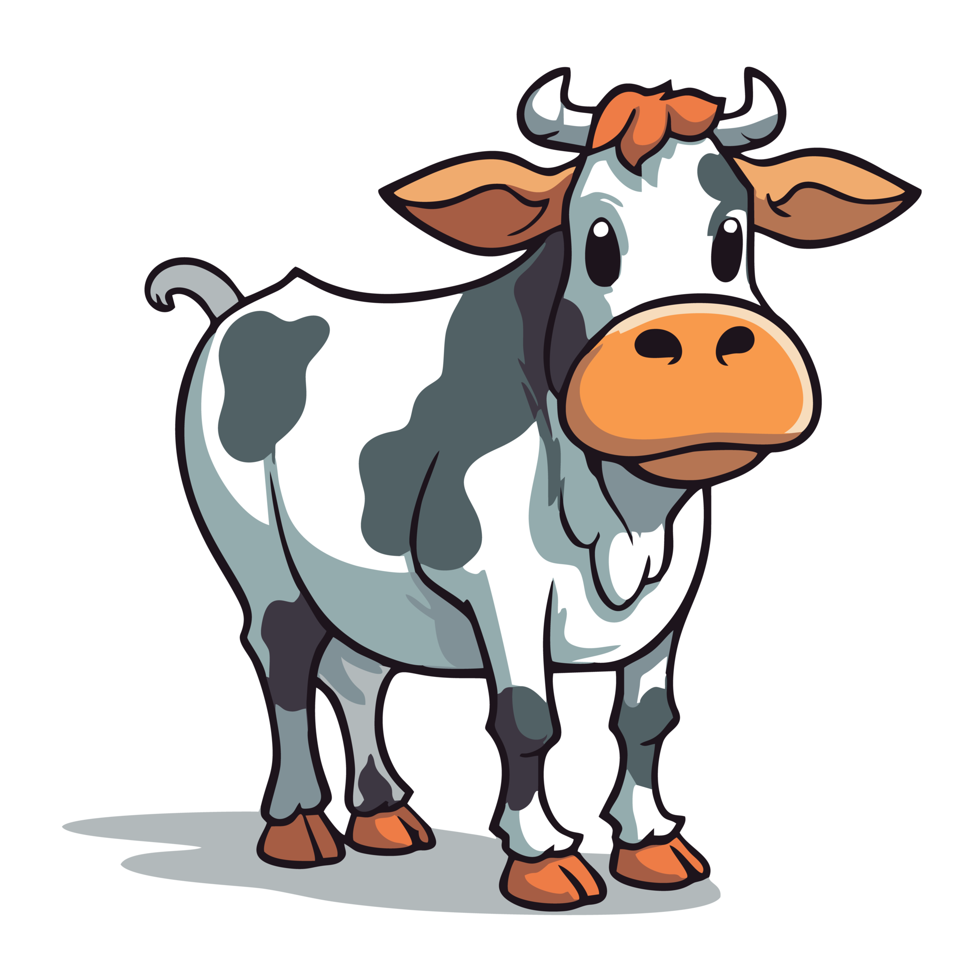 Cartoon Cow With Name at Amanda Gowan blog