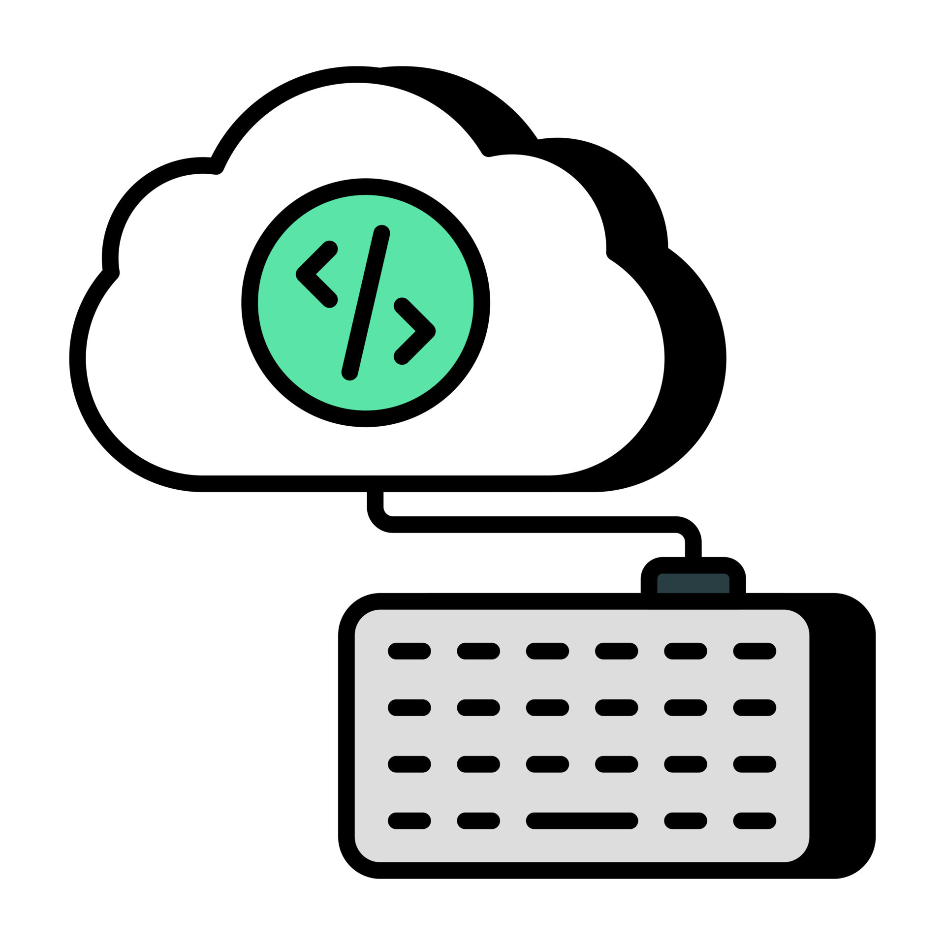 Unique design icon of cloud coding 23546753 Vector Art at Vecteezy