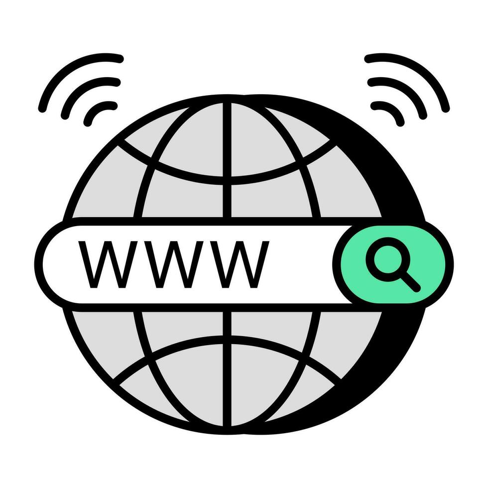 A flat design icon of web browser 23546754 Vector Art at Vecteezy