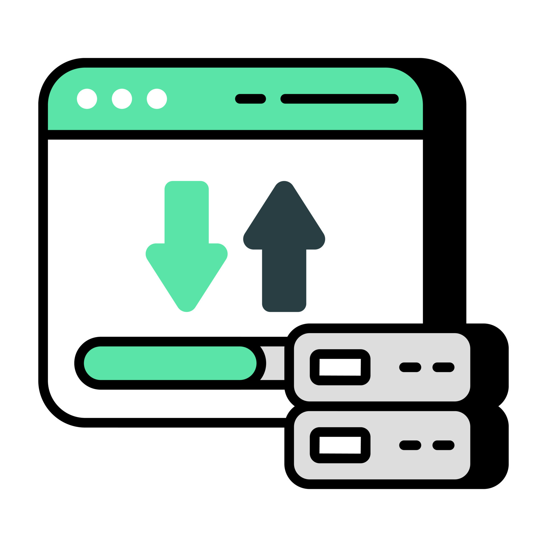 Conceptual Flat Design Icon Of Web Synchronization 23546758 Vector Art