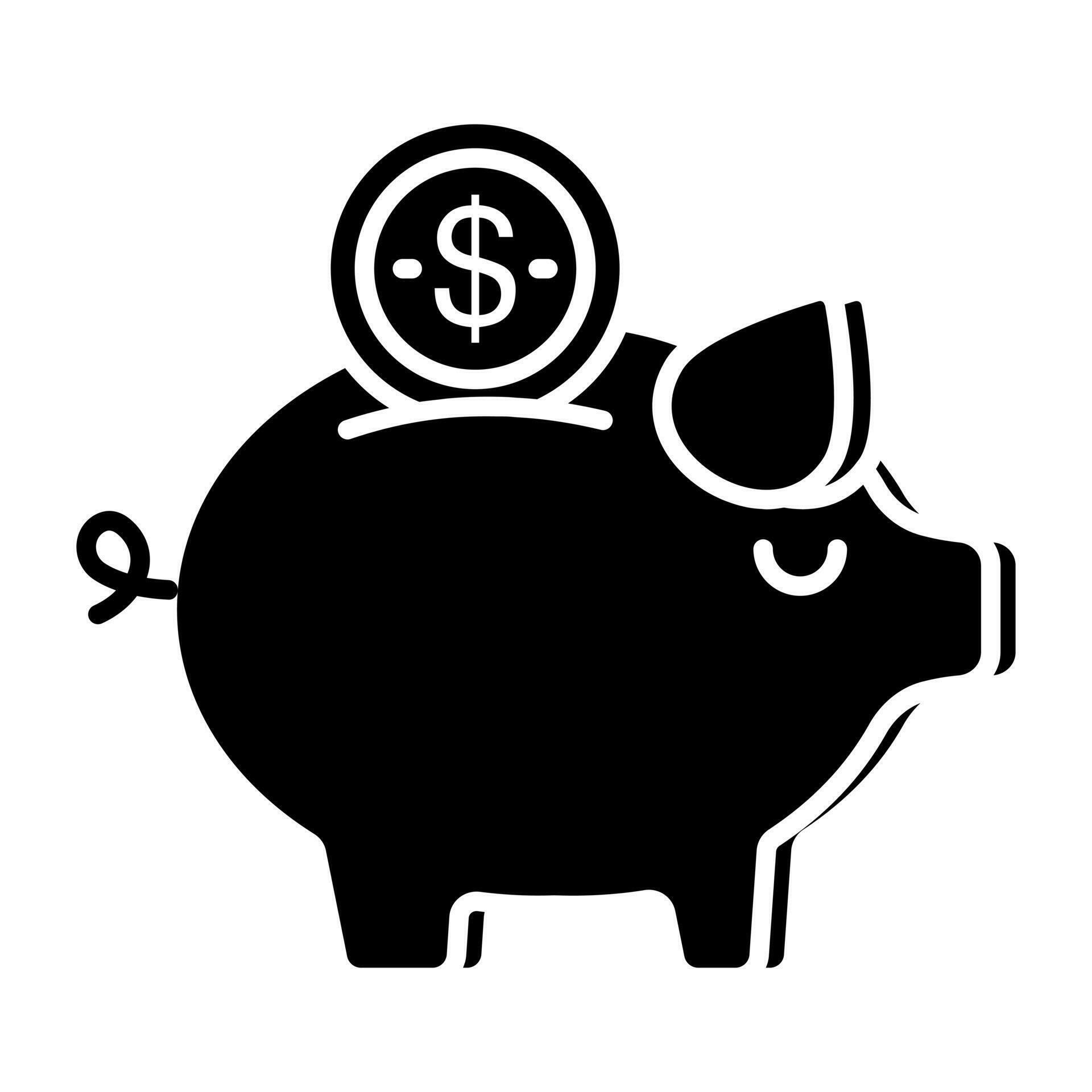 Dollar with penny showcasing piggy bank savings icon 23546765 Vector ... Dollar with penny showcasing piggy bank savings icon 23546765 Vector ...