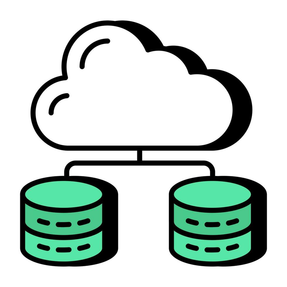 A unique design icon of cloud database 23546926 Vector Art at Vecteezy