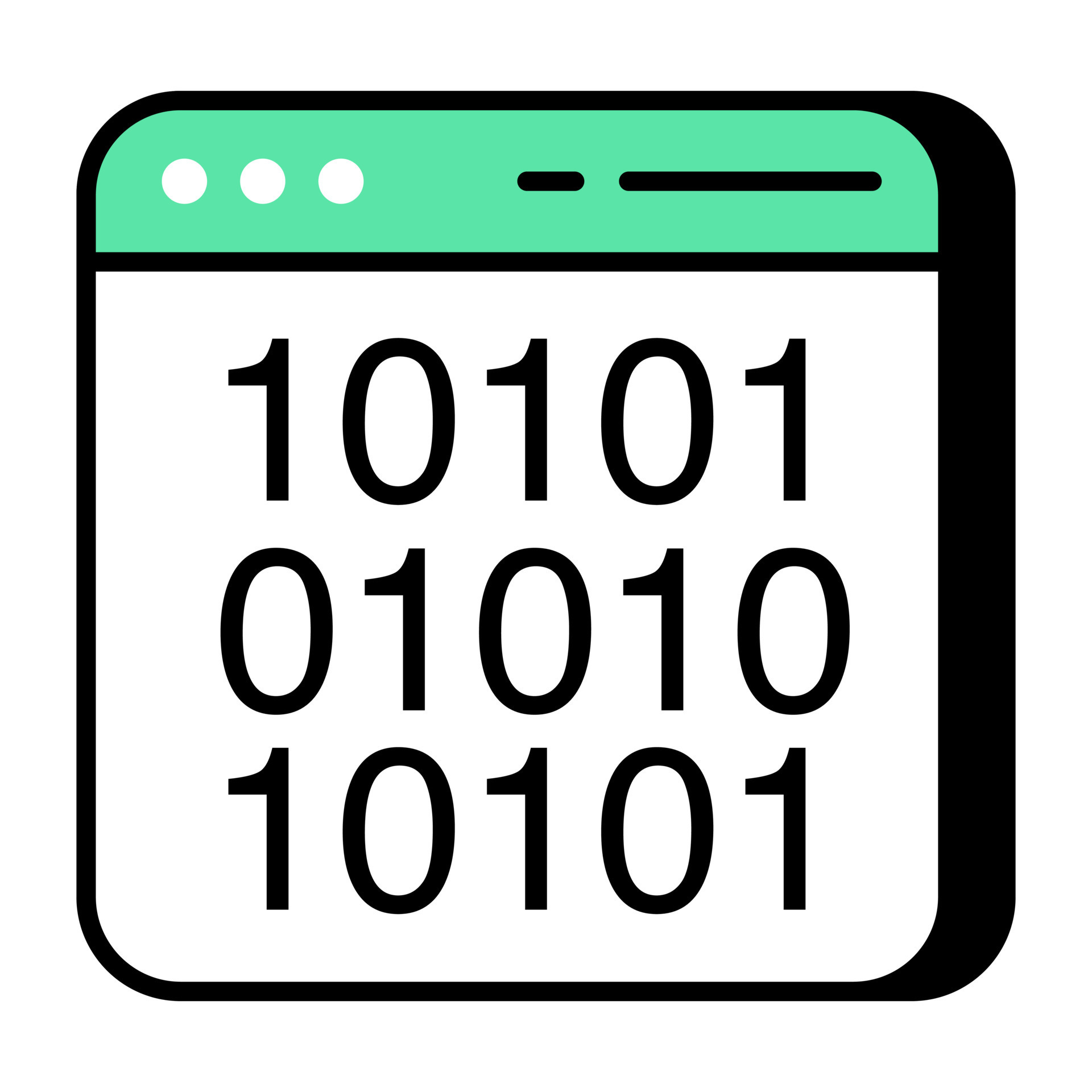An icon design of binary code 23546930 Vector Art at Vecteezy