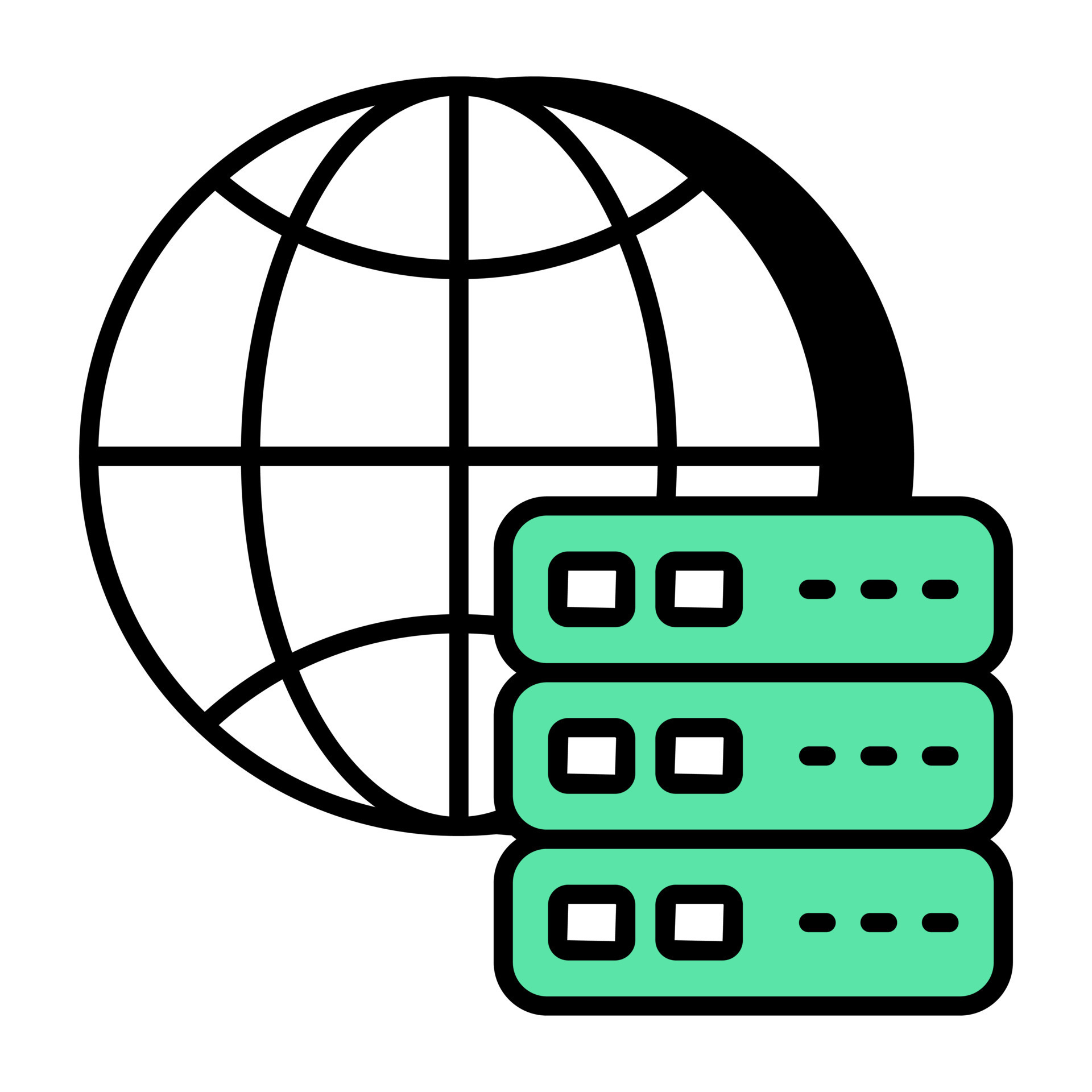 An icon design of global server 23547032 Vector Art at Vecteezy