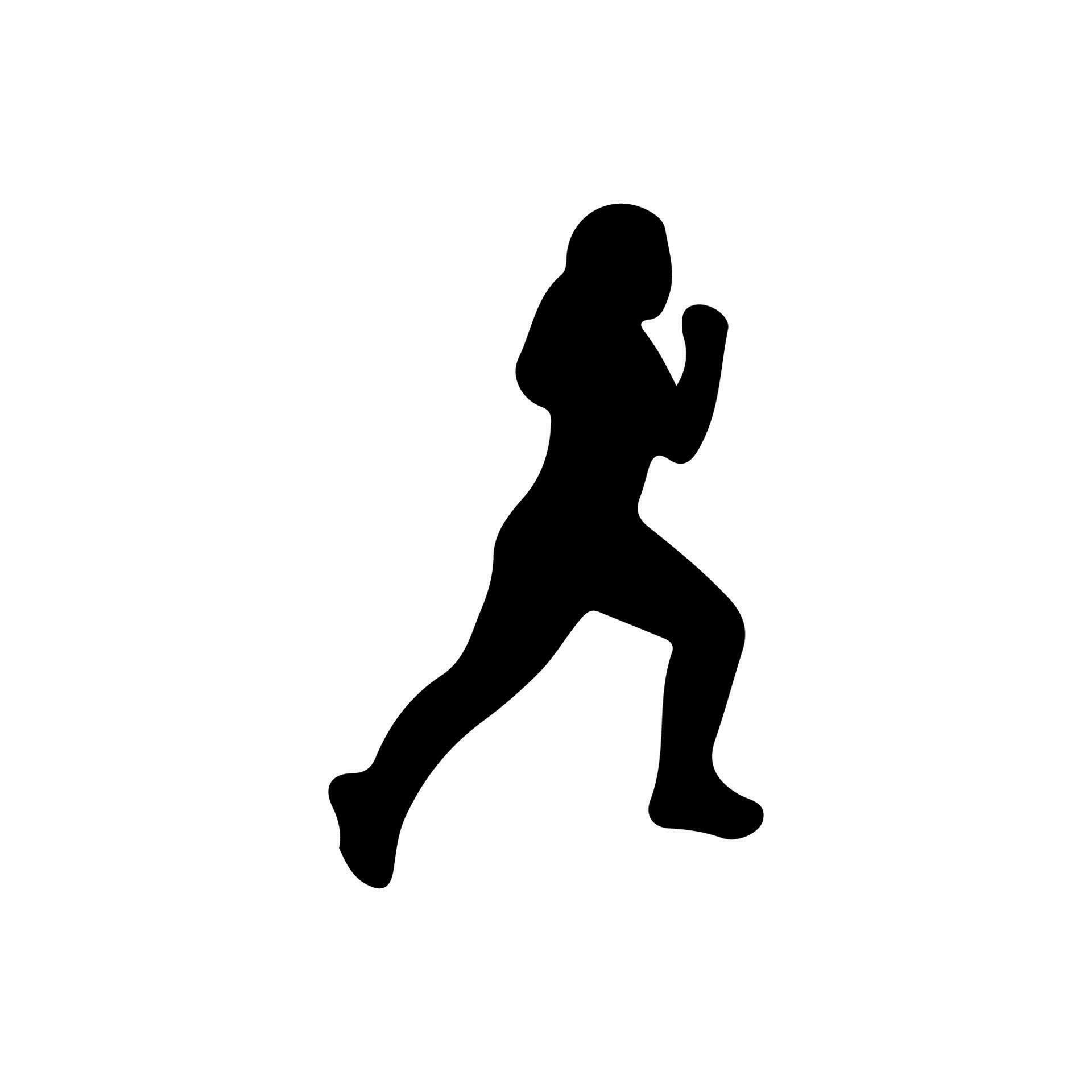 vector runner, silhouette woman running 23547809 Vector Art at Vecteezy