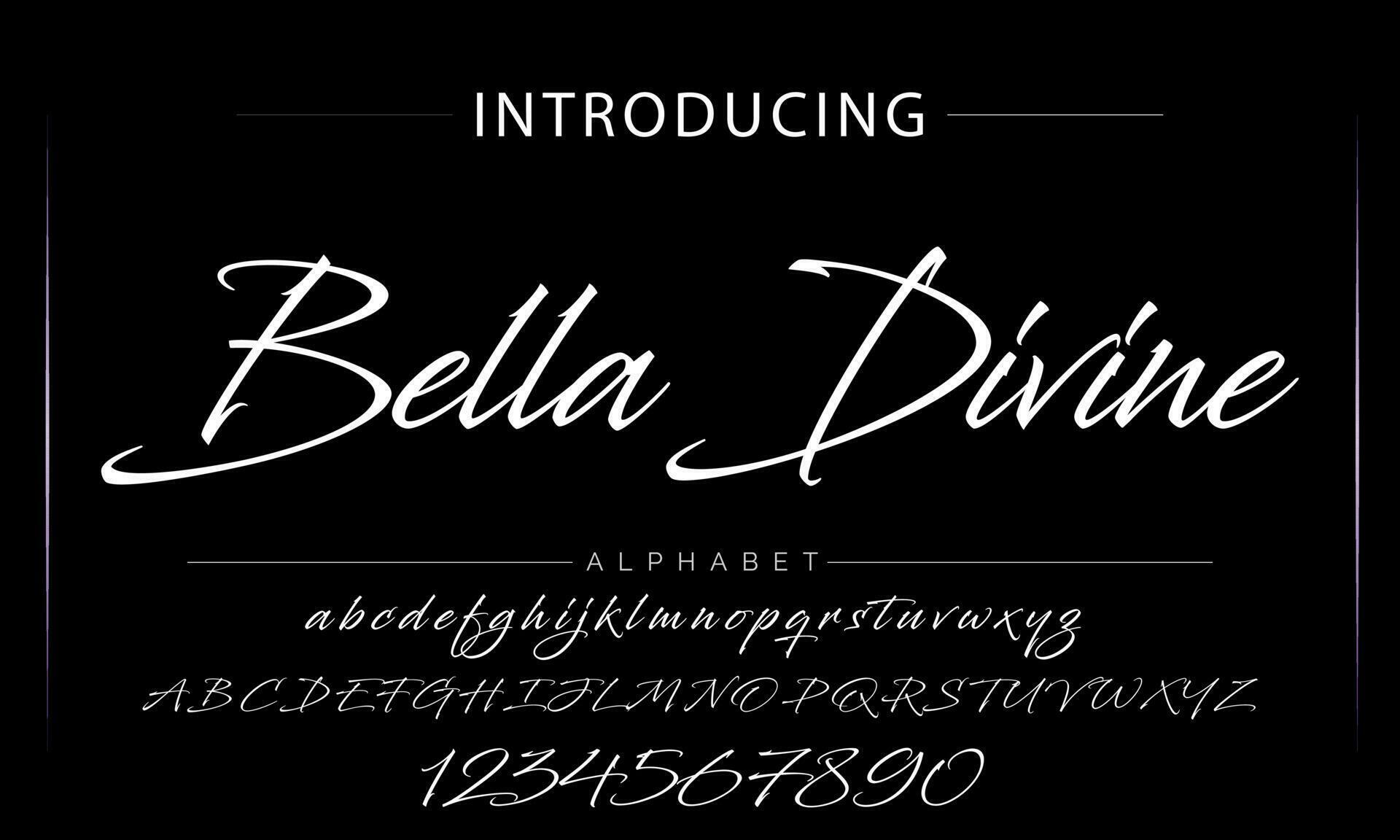 Hand drawn calligraphic vector monoline font. Distress signature letters. Modern script ...