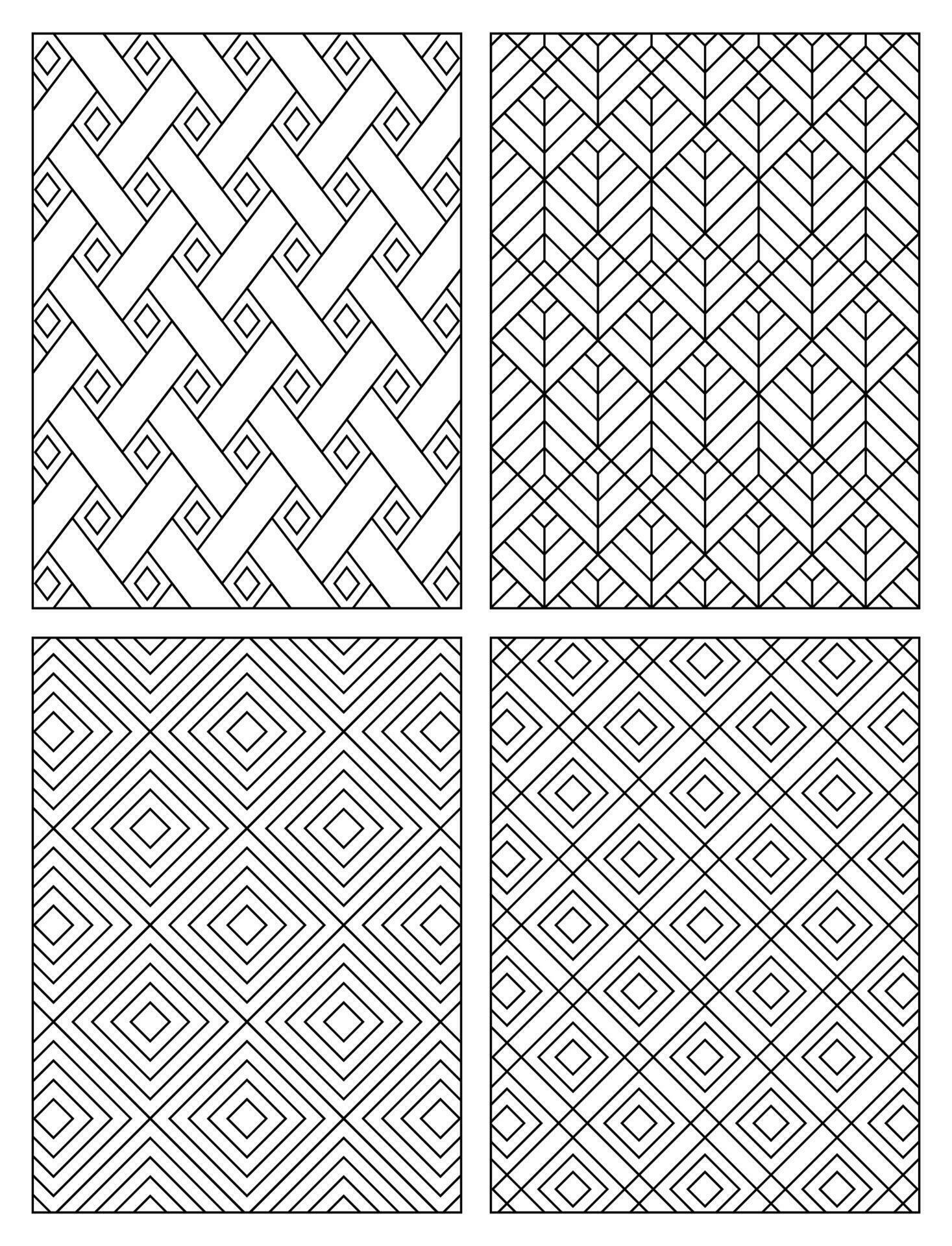 Geometric Pattern Coloring Page for Kids 23549782 Vector Art at Vecteezy