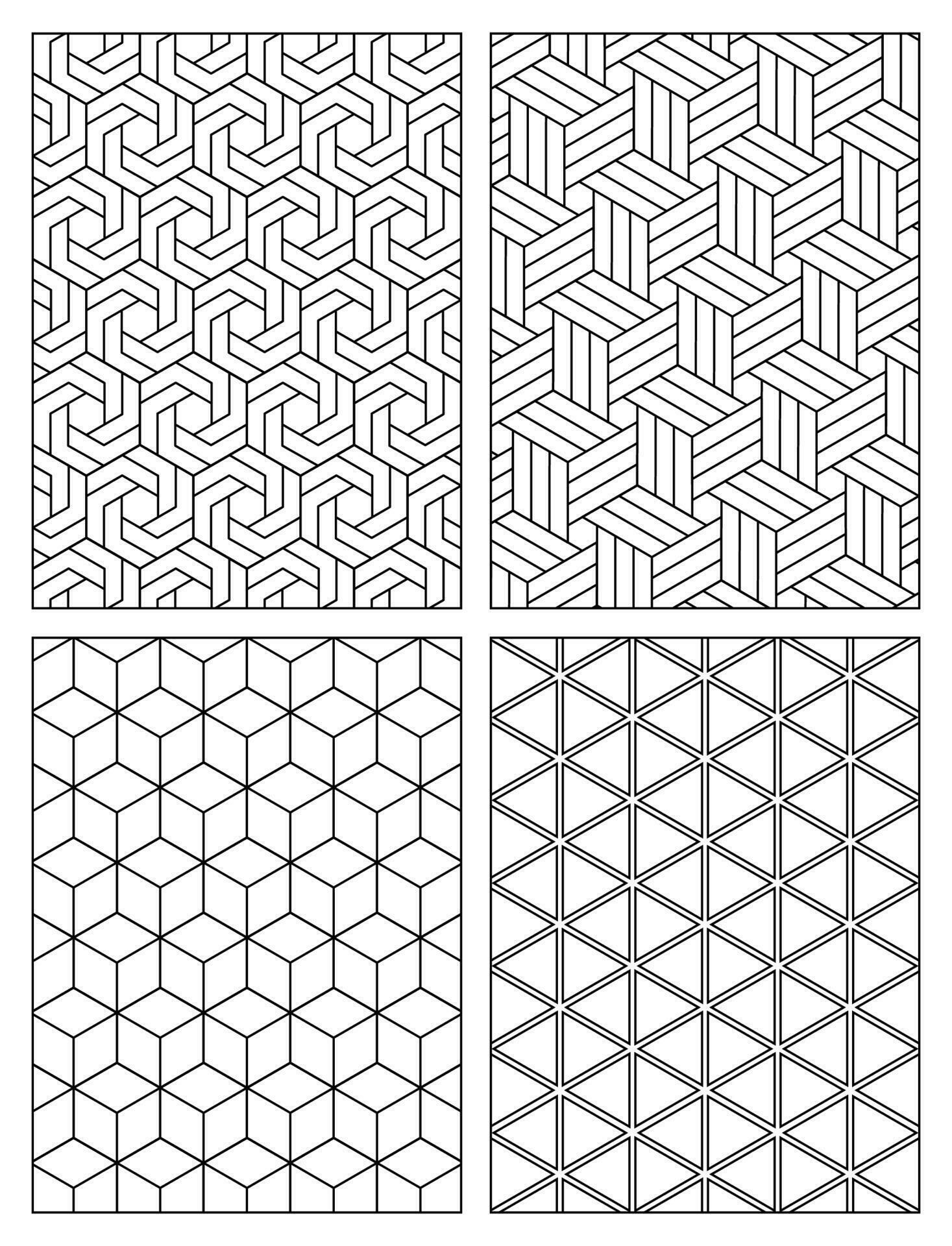 Geometric shapes coloring pages for kids 23549785 Vector Art at Vecteezy