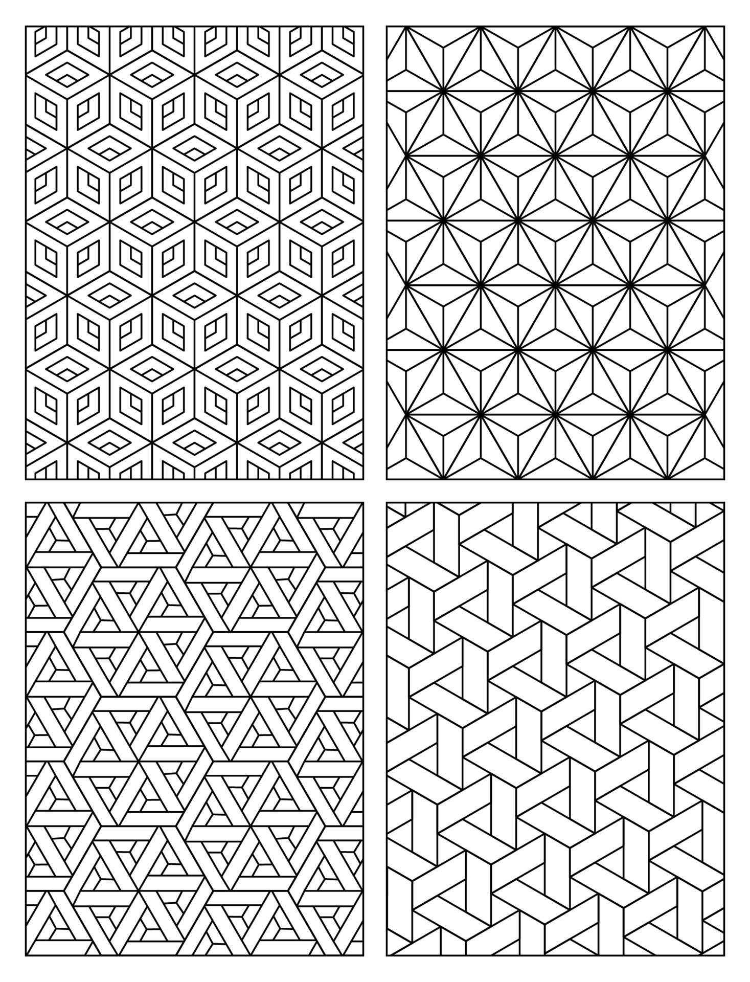 Geometric Pattern Coloring Page for adult 23549787 Vector Art at Vecteezy