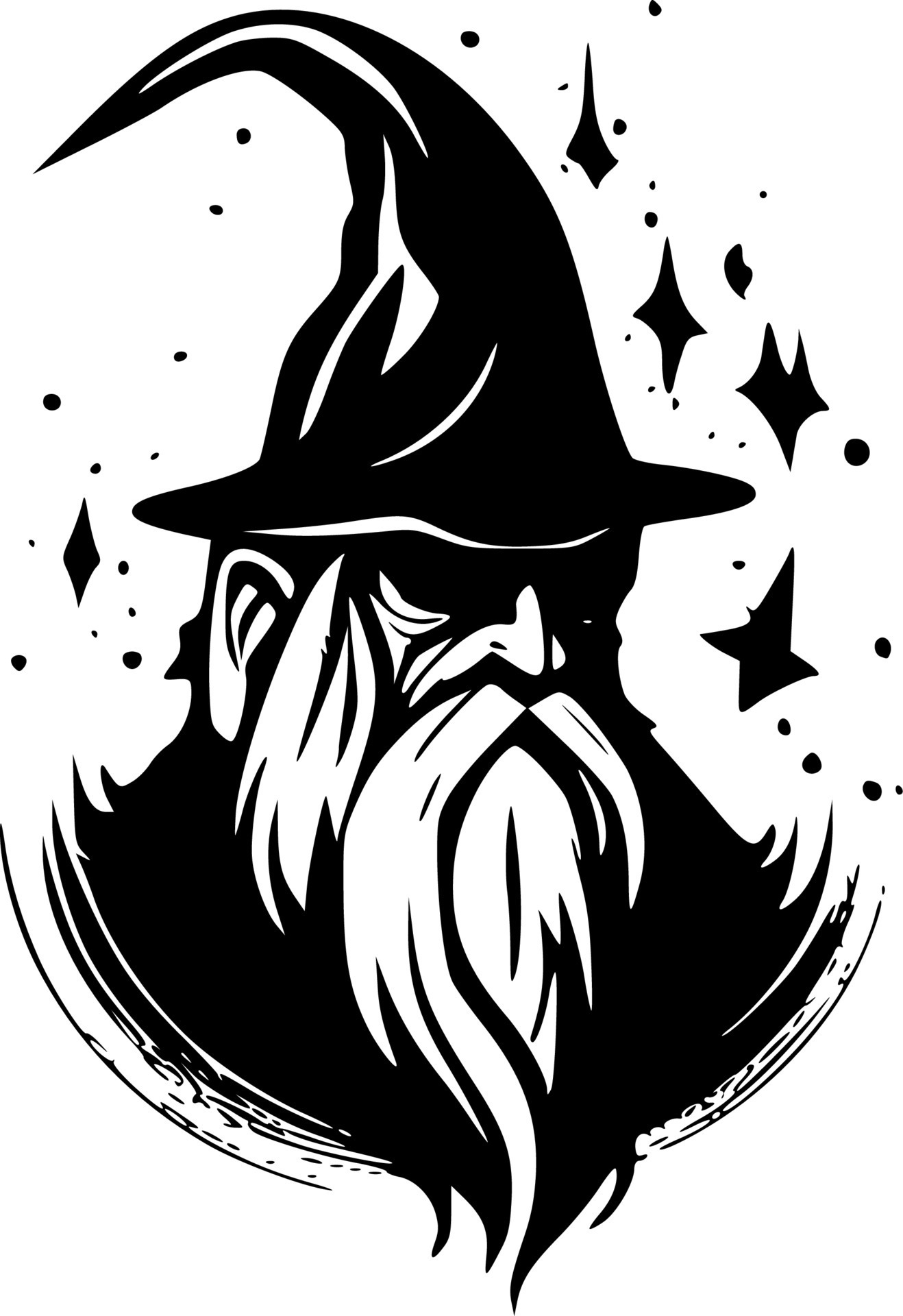 Wizard - High Quality Vector Logo - Vector illustration ideal for T ... Wizard - High Quality Vector Logo - Vector illustration ideal for T ...