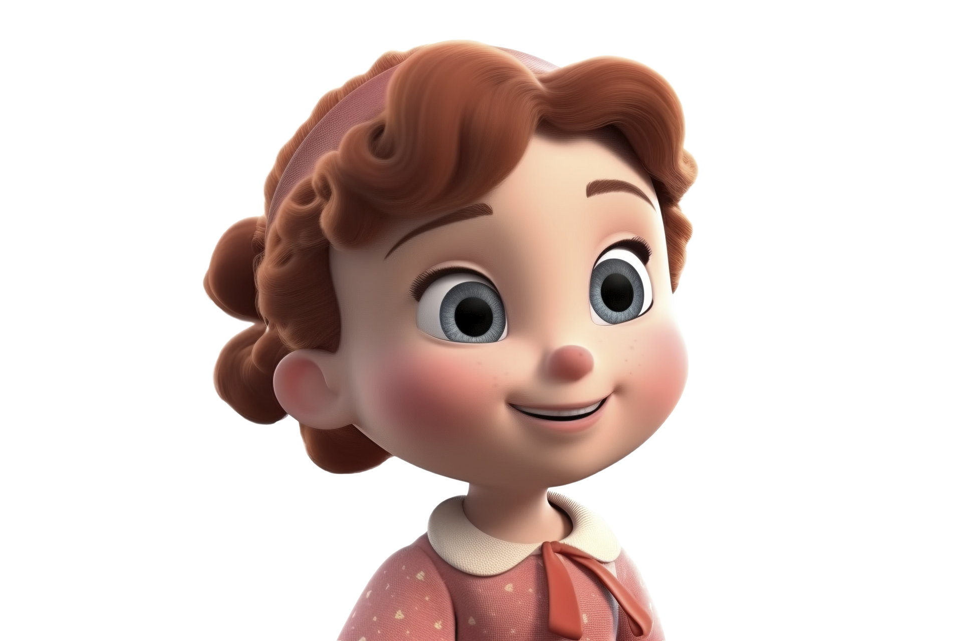 Polite happy little cartoon style girl on transparent background ... Polite happy little cartoon style girl on transparent background ...