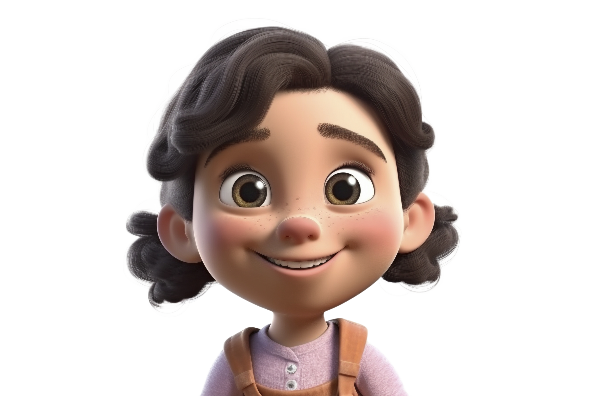 Polite happy little cartoon style girl on transparent background ... Polite happy little cartoon style girl on transparent background ...