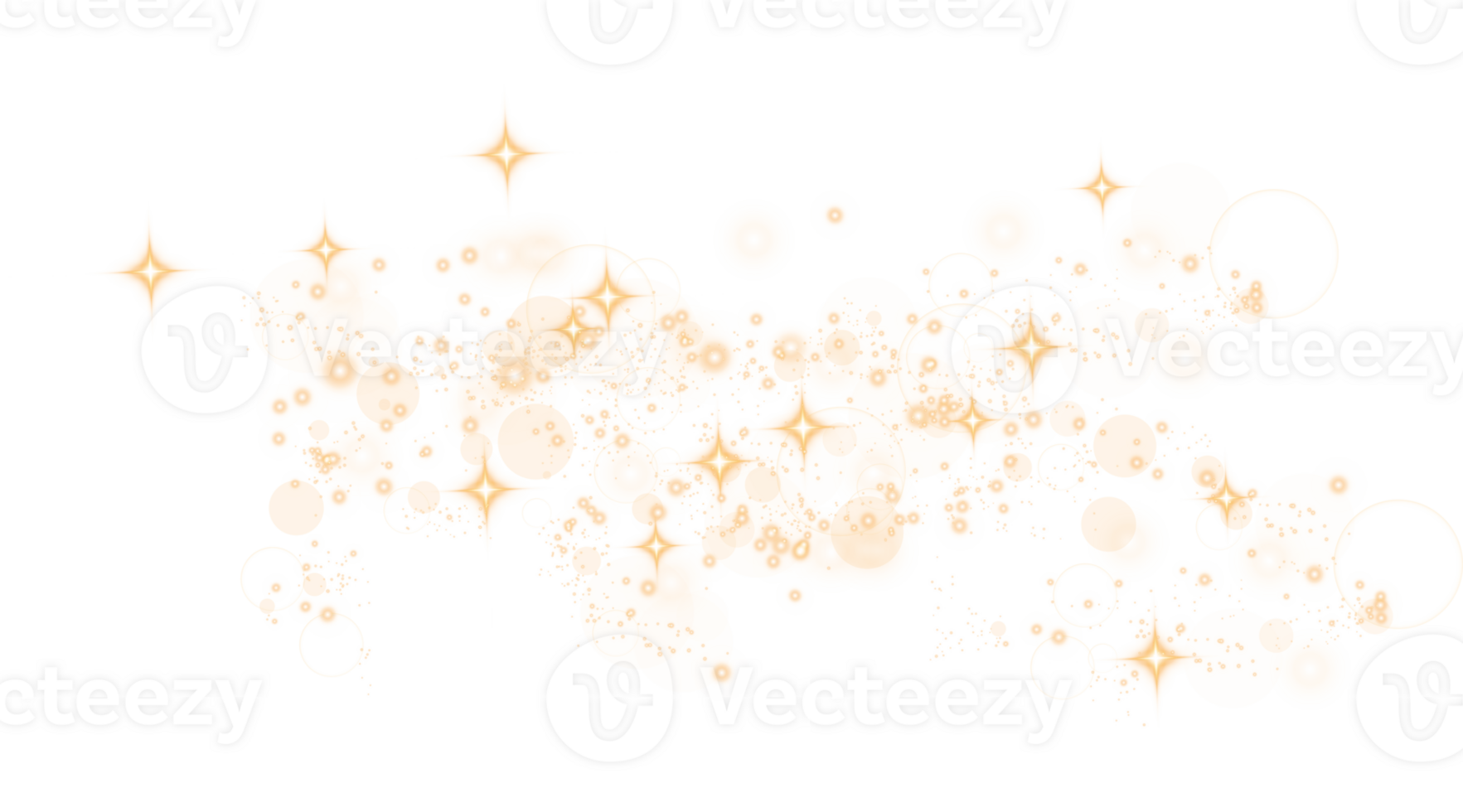 Abstract golden glitter wave illustration. Golden star dust sparkle particles isolated on ...