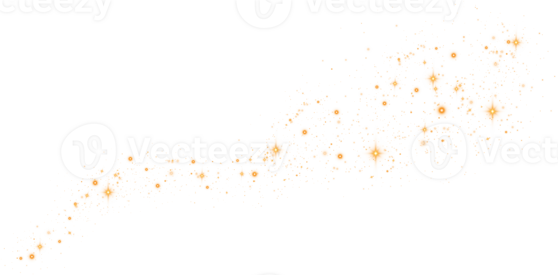 Abstract golden glitter wave illustration. Golden star dust sparkle particles isolated on ...