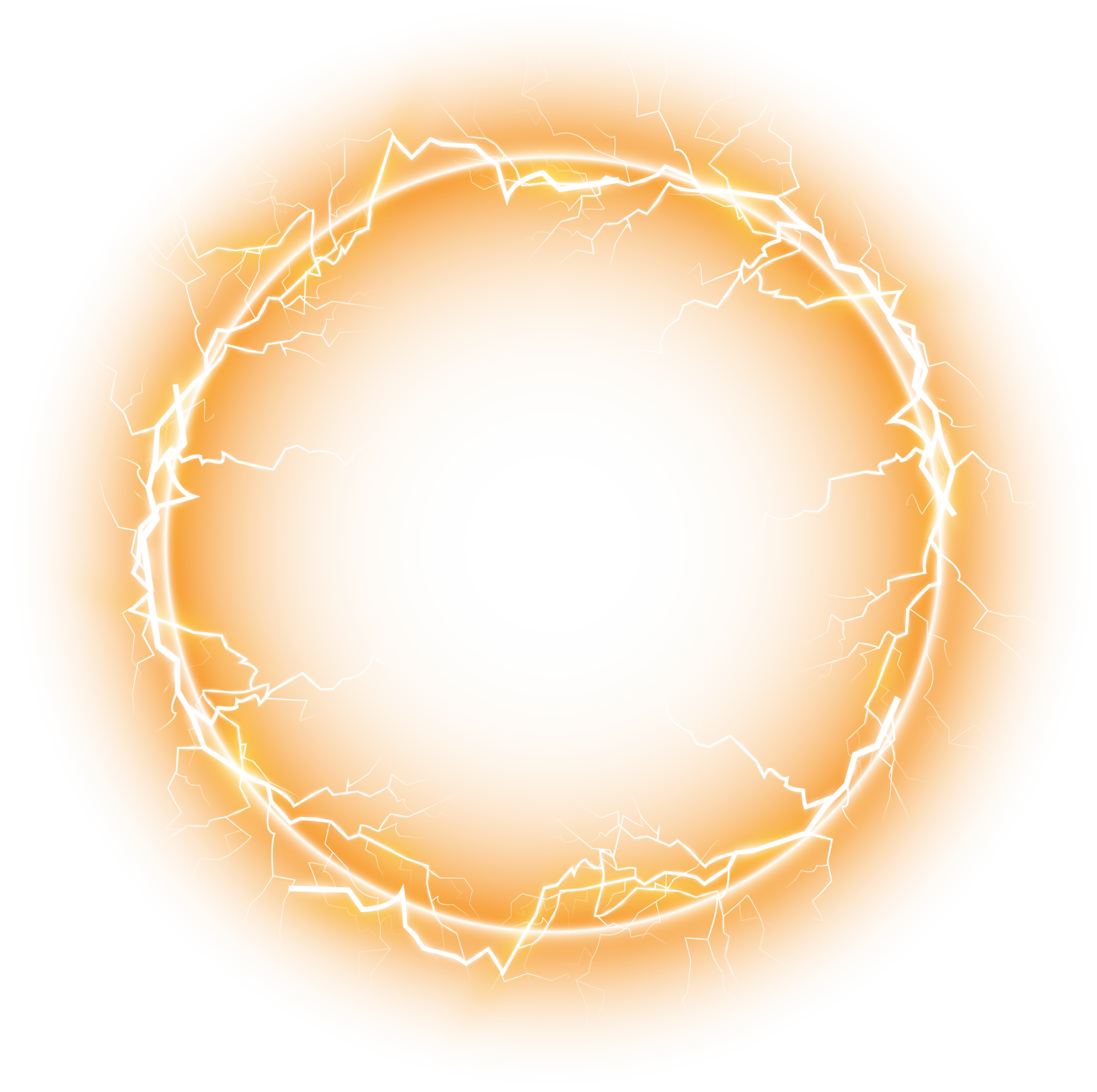 Yellow ball lightning on a transparent background. Abstract electric ... Yellow ball lightning on a transparent background. Abstract electric ...
