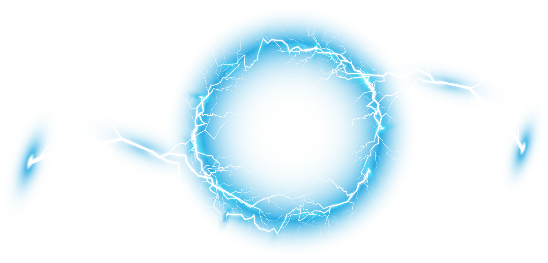 Blue ball lightning on a transparent background. Abstract electric ... Blue ball lightning on a transparent background. Abstract electric ...