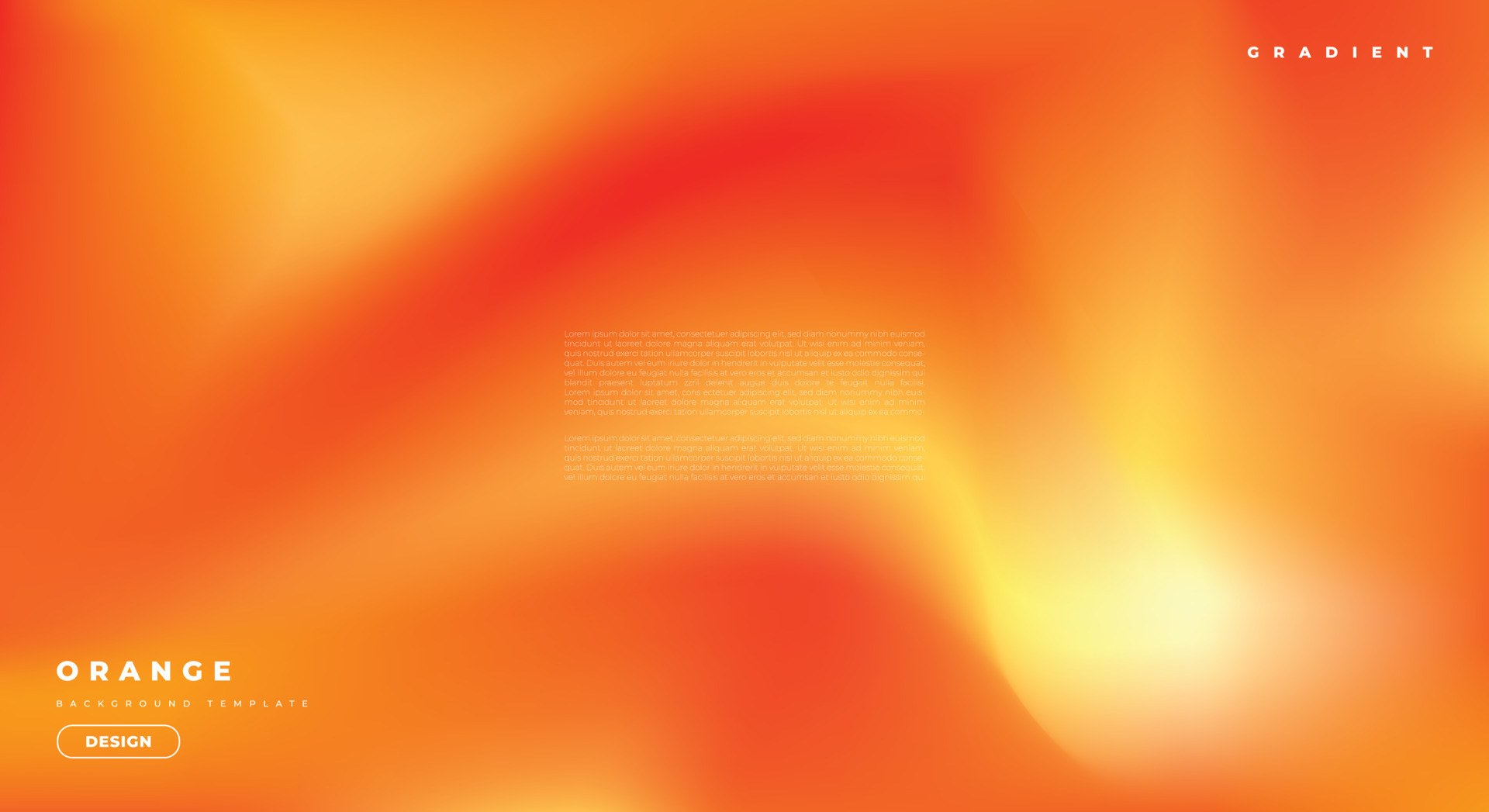 Orange Gradient Mesh Background Template Copy Space Abstract Colour