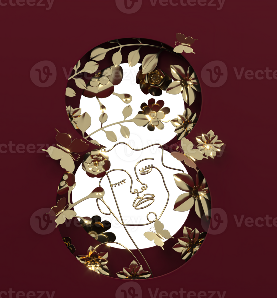 Free Mothers Day And Valentines Day Greeting Card 3d Rendering Of
