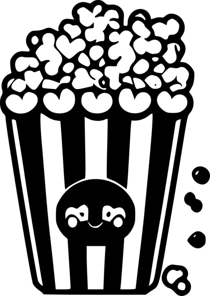 Black and white popcorn store