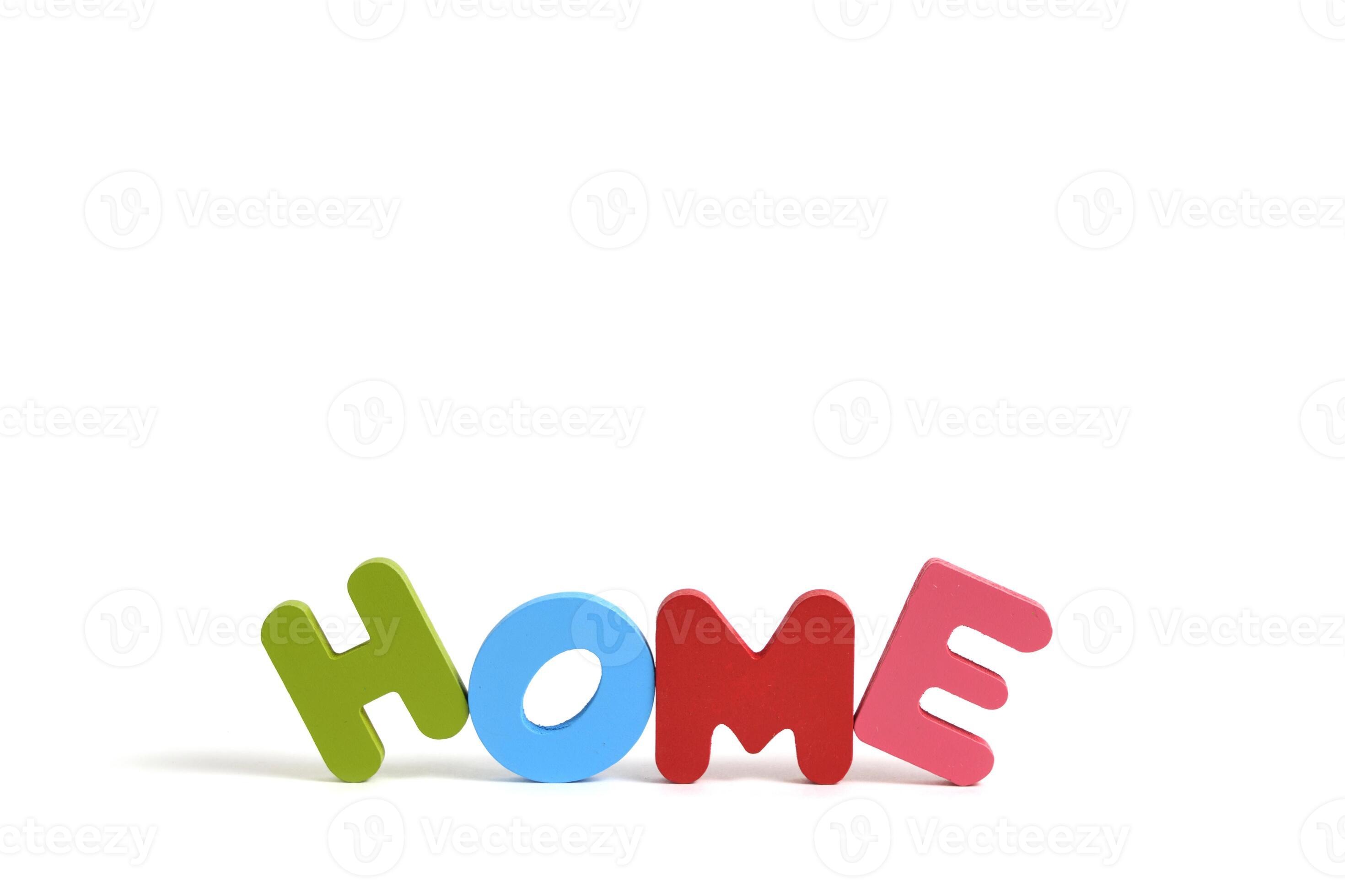 Word house laid out multicolored letters white background. 23554052 Stock Photo at Vecteezy
