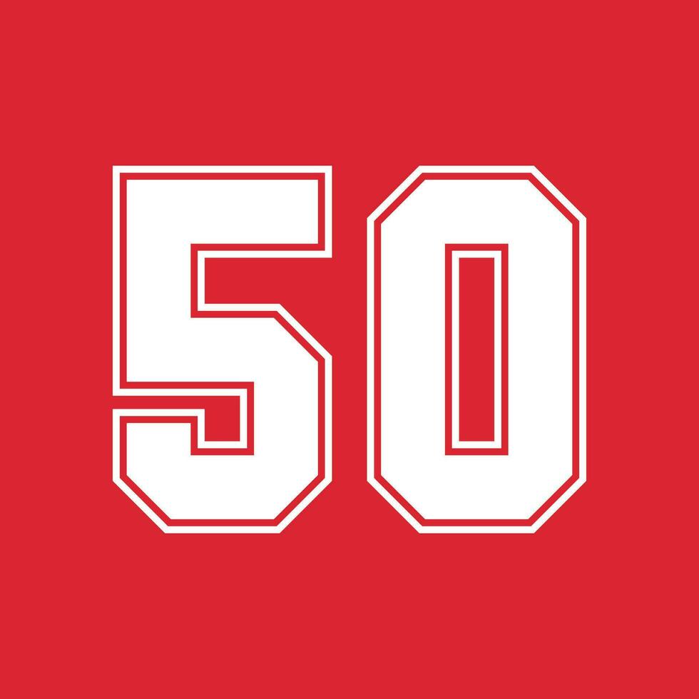 Basketball and Baseball Sport Numbers 50 23554154 Vector Art at Vecteezy