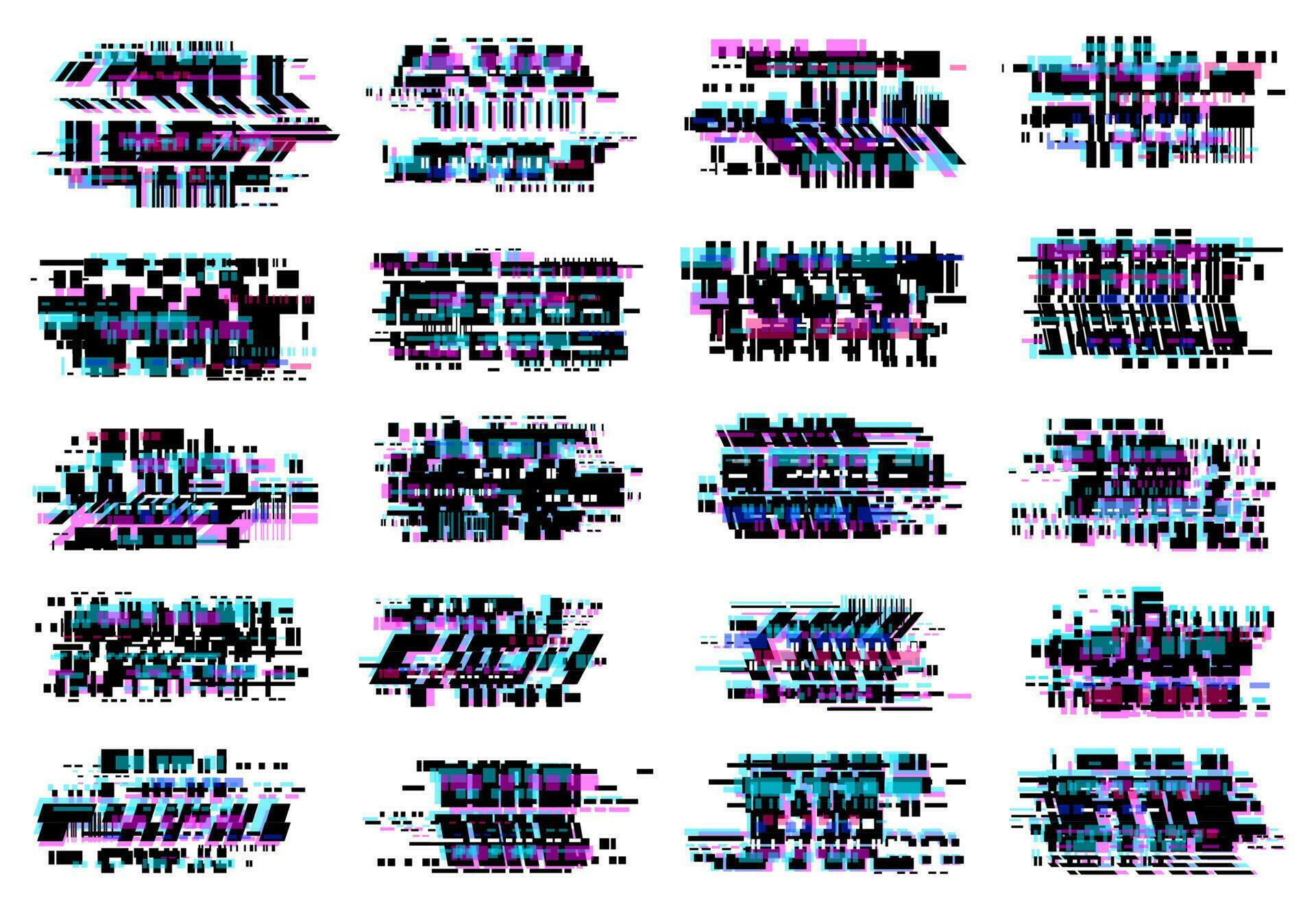 Glitch effect, abstract glitched vector icons 23555230 Vector Art at ... Glitch effect, abstract glitched vector icons 23555230 Vector Art at ...