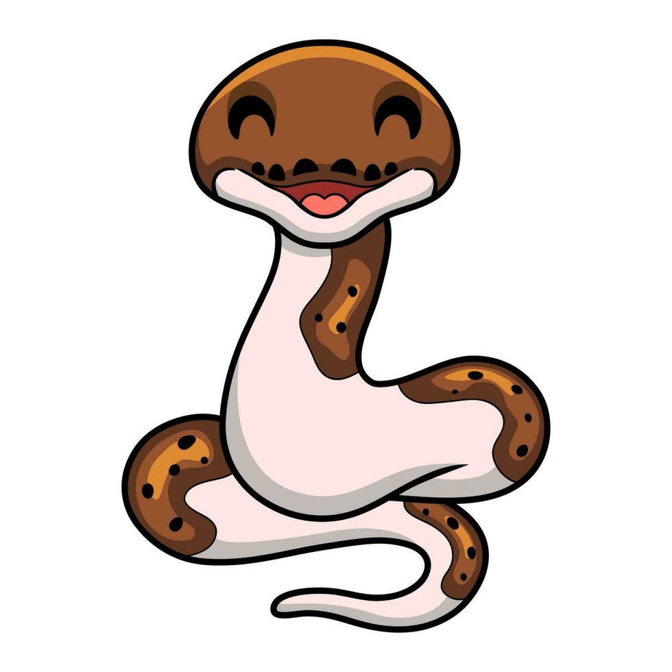 Cute pied reticulated python cartoon 23556257 Vector Art at Vecteezy