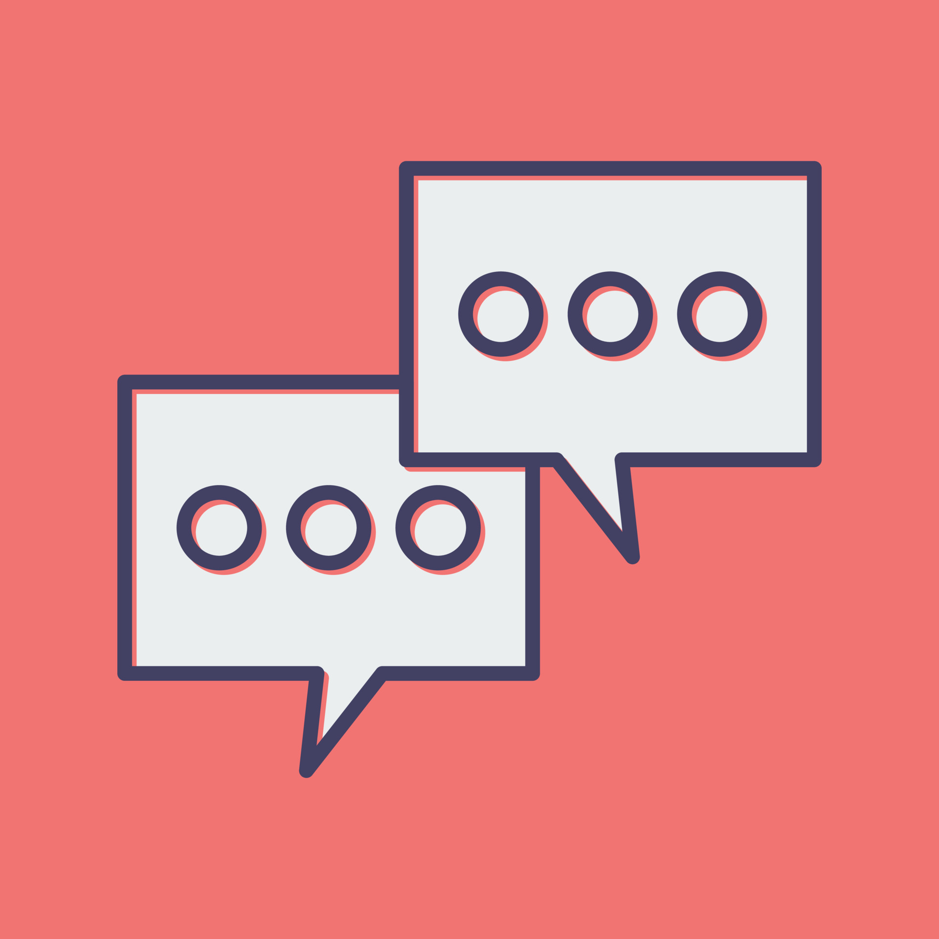 Double Message Bubble Vector Icon 23558767 Vector Art At Vecteezy