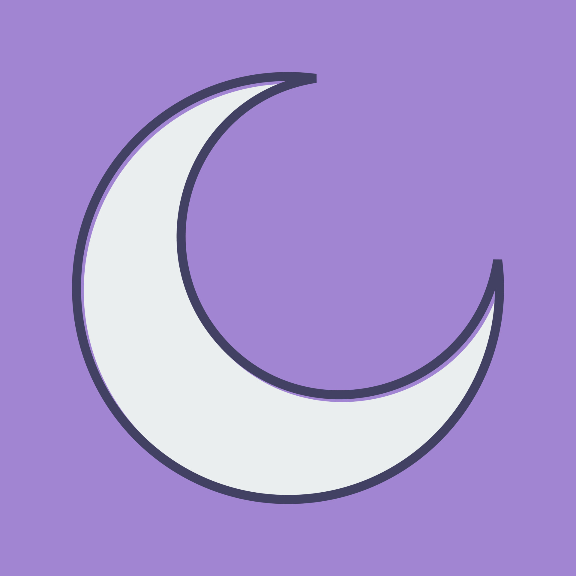 Half Moon Vector Icon 23559620 Vector Art At Vecteezy