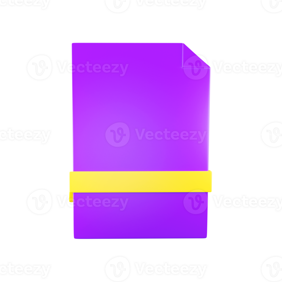 Purple And Yellow Illustration Of File Extension 3d Icon 23560920 Png