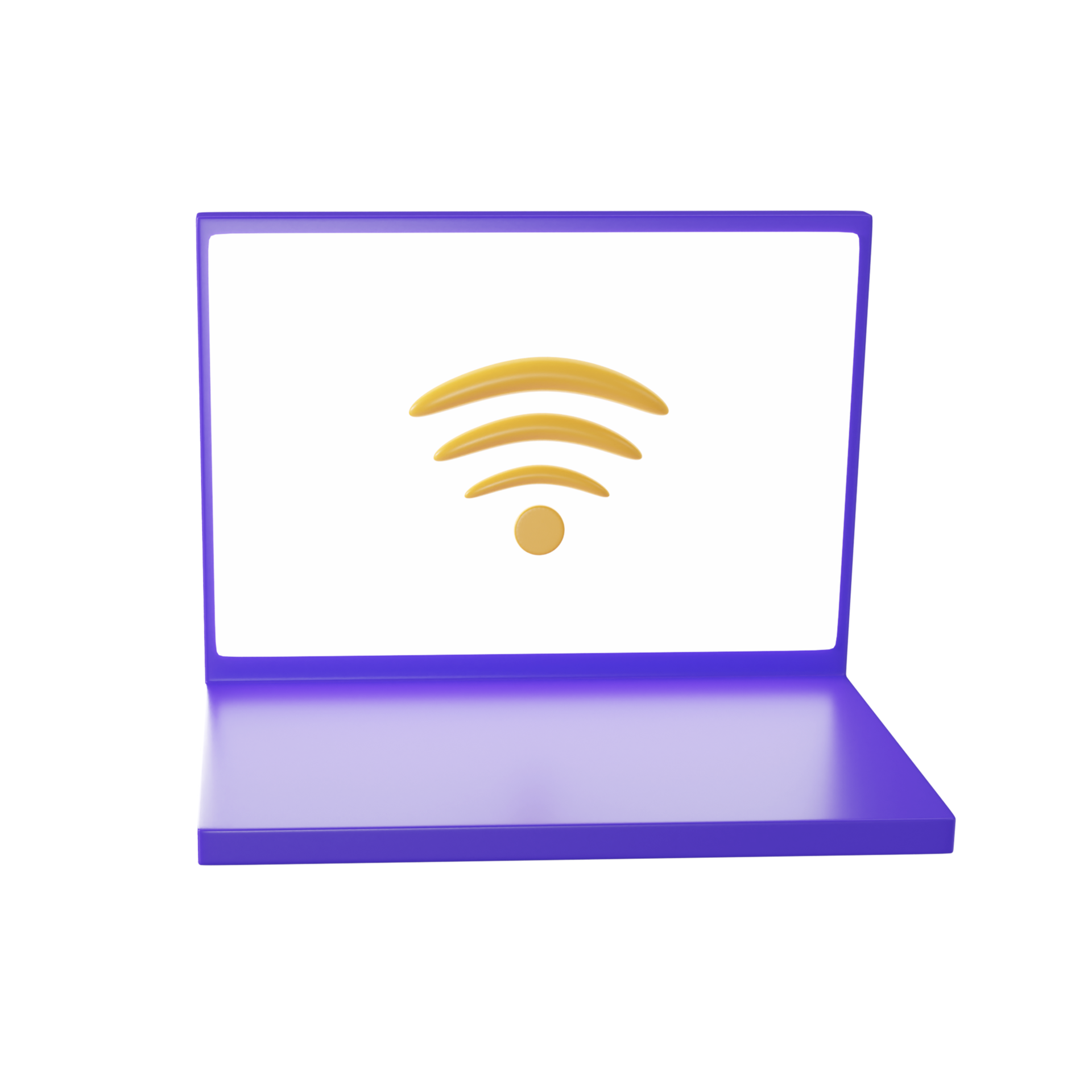 3D Illustration Of Wifi Connect Laptop Purple Icon. 23561115 PNG 3D Illustration Of Wifi Connect Laptop Purple Icon. 23561115 PNG
