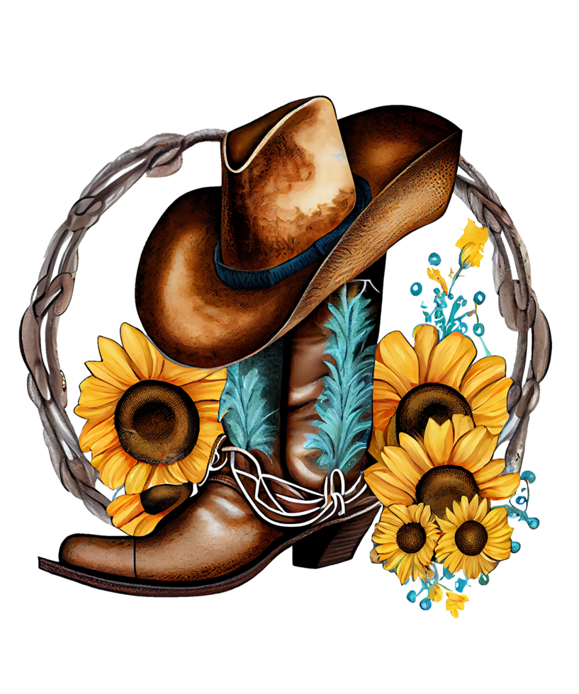 Western Boots Watercolor Clipart 23563441 Png